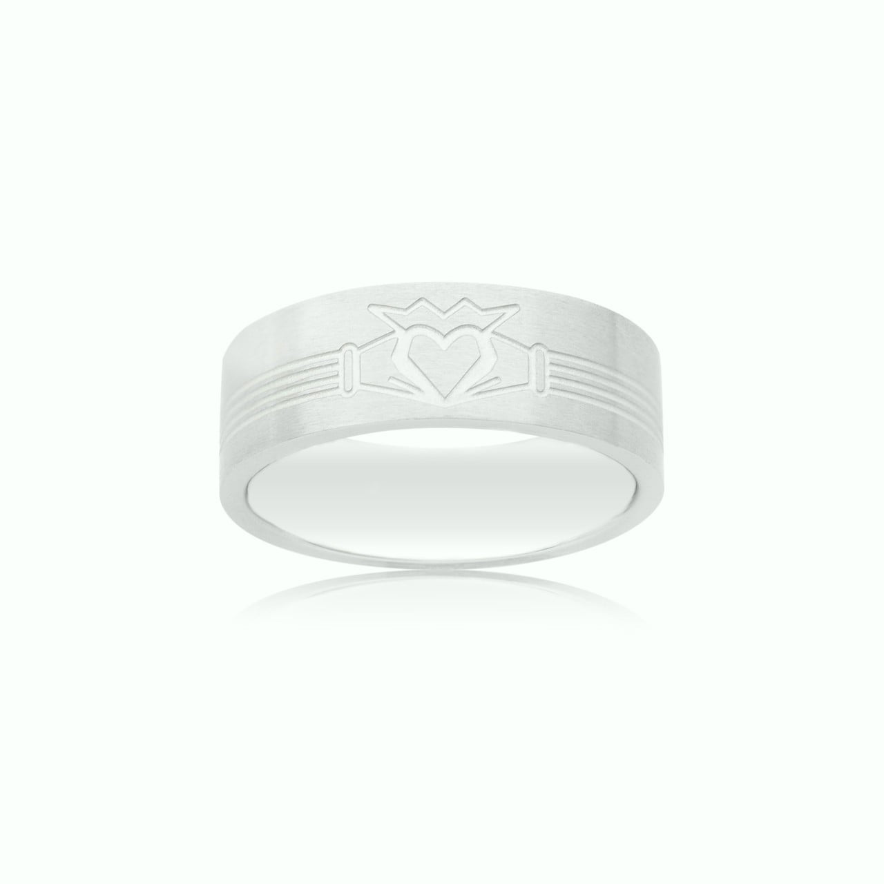 Celtic Love Stainless Steel Claddagh Ring - Irish Promise ring_size 11 ...