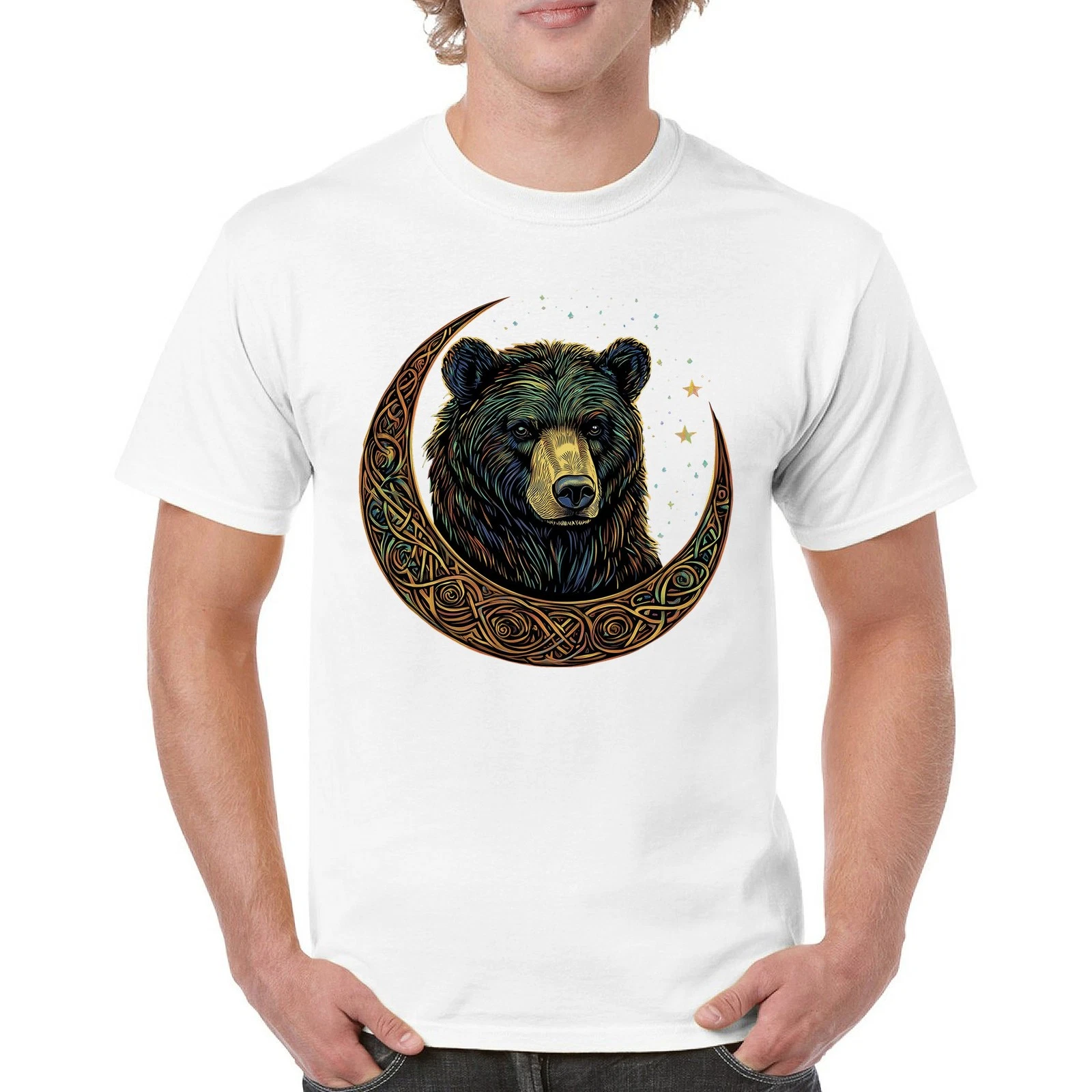 Celtic Moon Bear Mystic Forest Nature Spirit Wildlife Energy Unisex T ...