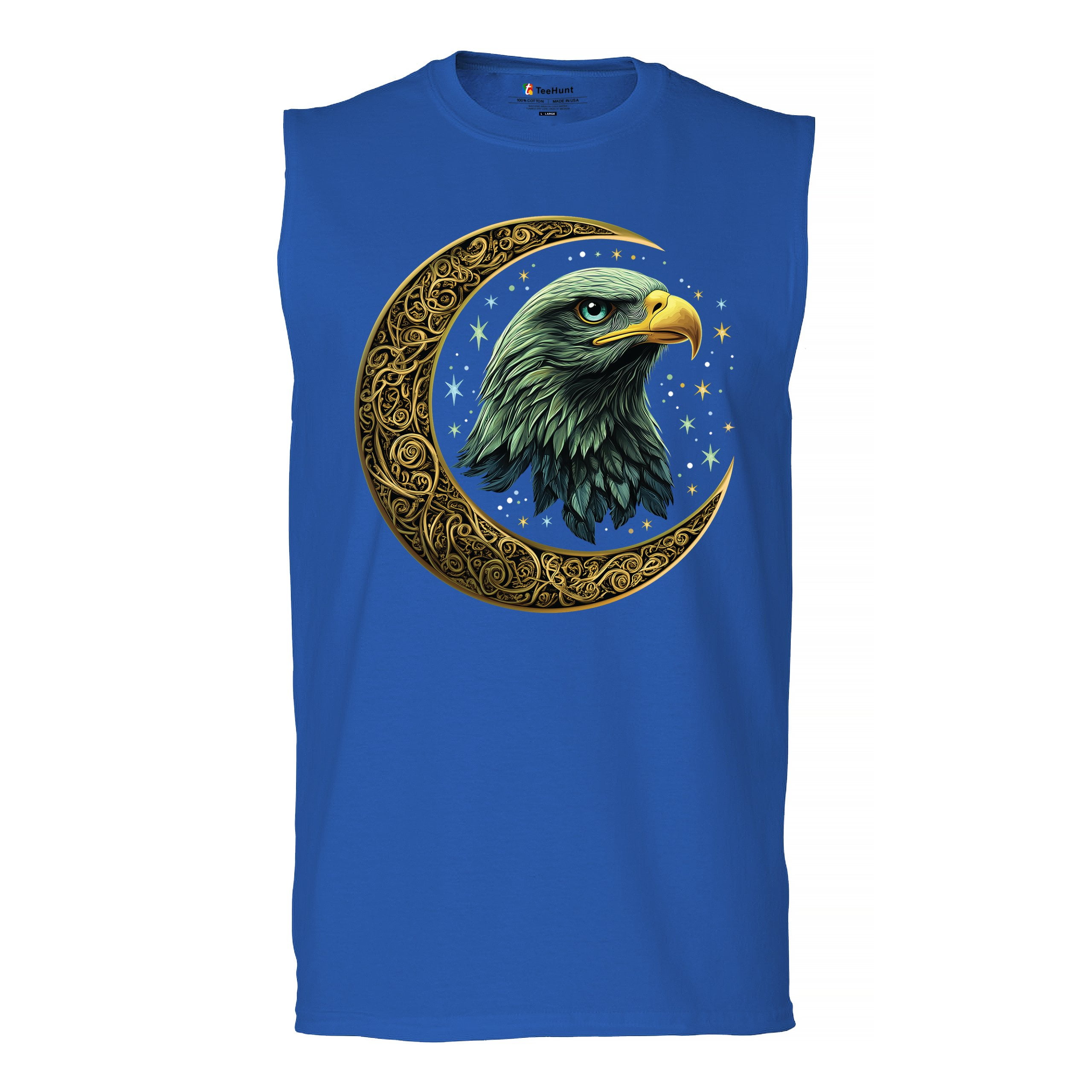 Celtic Moon Eagle Muscle Shirt North Mystical Bird of Prey Spiritual ...