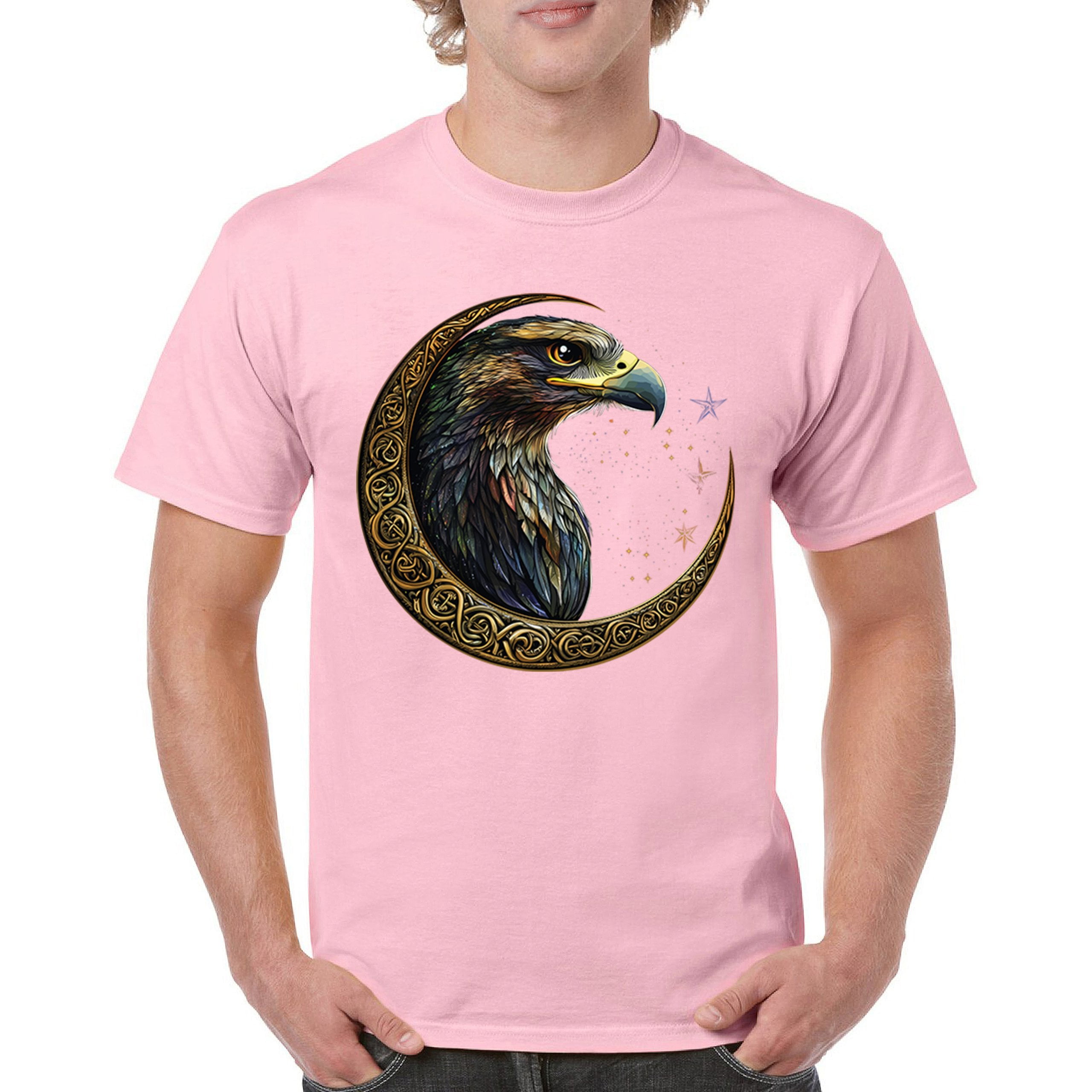 Celtic Moon Falcon T-shirt North Mystical Bird of Prey Spiritual Eagle ...