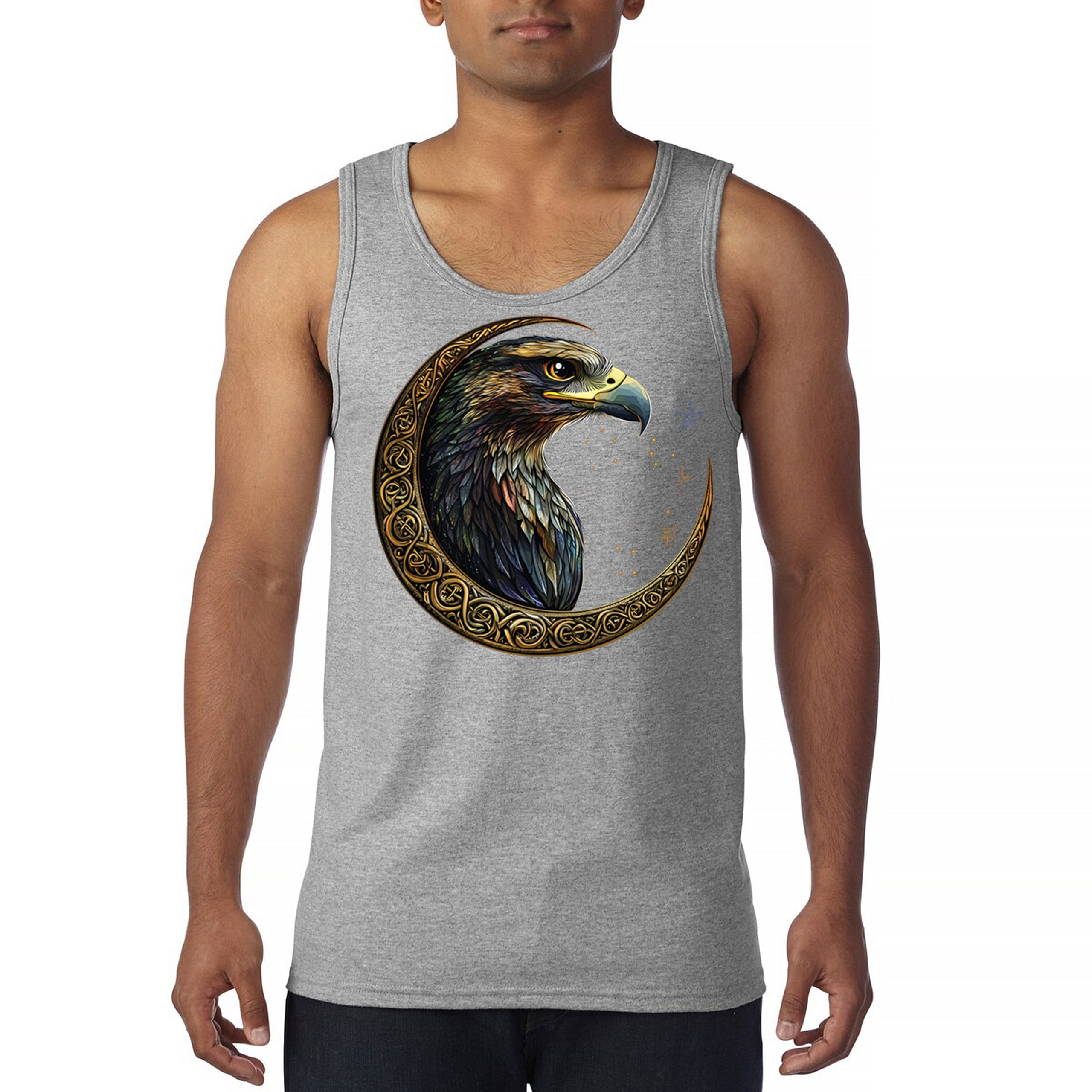 Celtic Moon Falcon Tank Top North Mystical Bird of Prey Spiritual Eagle ...
