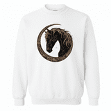 Celtic Moon Horse Artistic Symbol Retro Spiritual Graphic Sweatshirt up ...