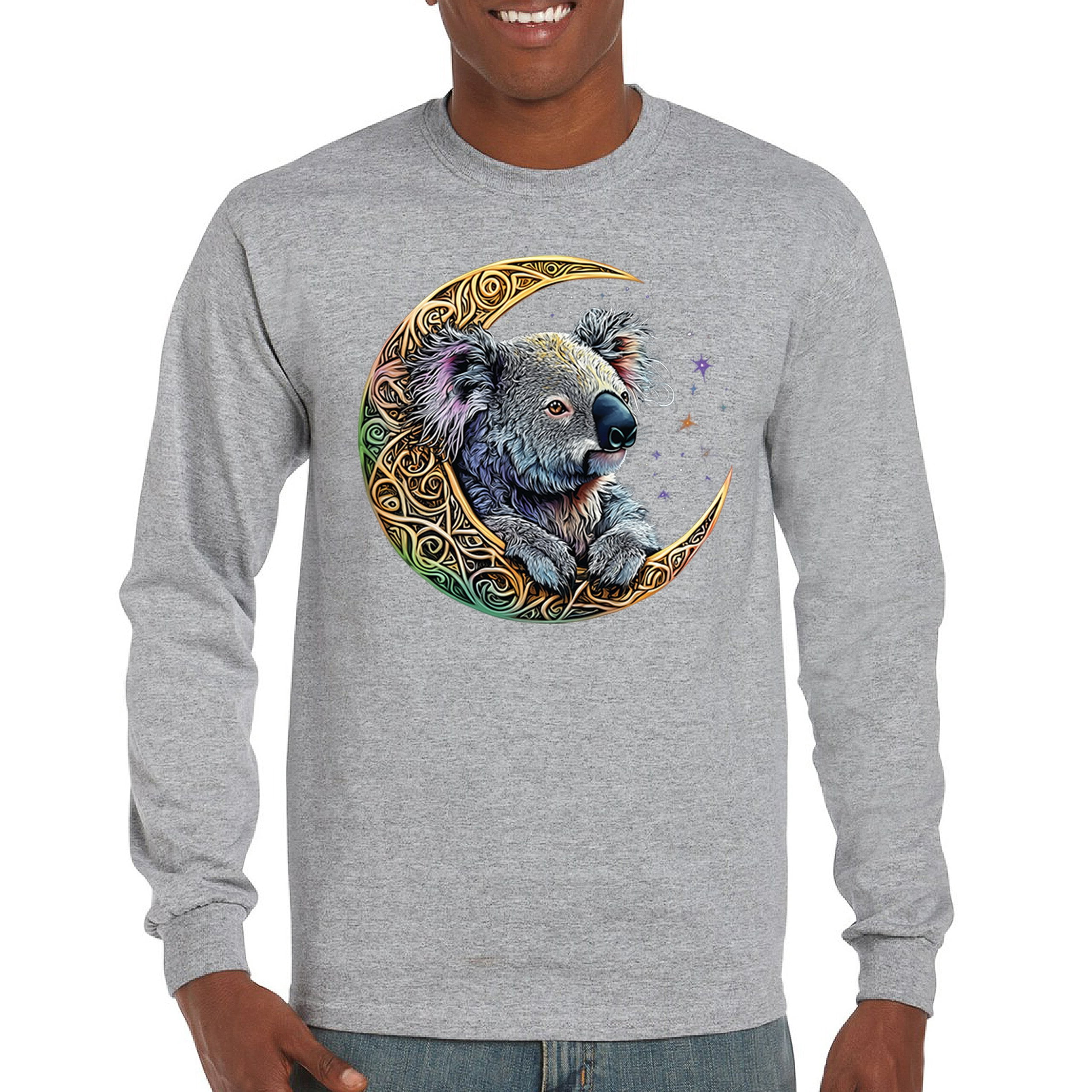 Celtic Moon Koala Long Sleeve T-shirt Mystical Forest Animal Wildlife ...