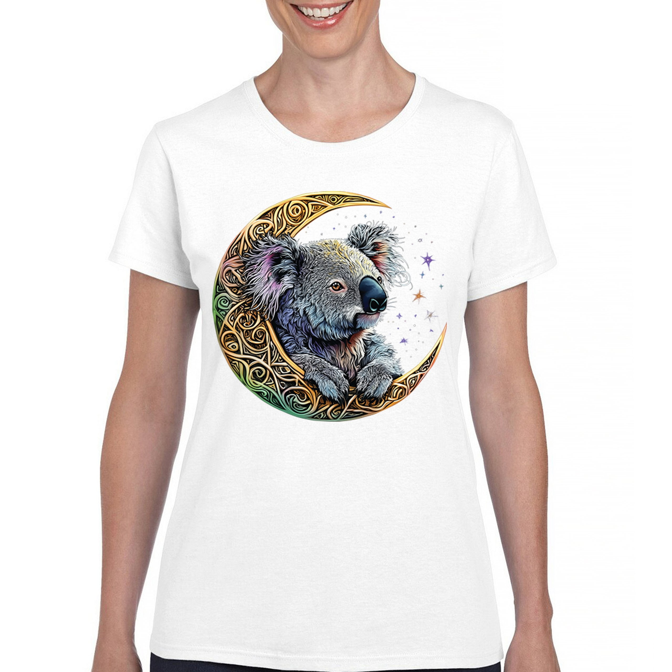 Celtic Moon Koala T-Shirt Mystical Forest Animal Wildlife Nature ...