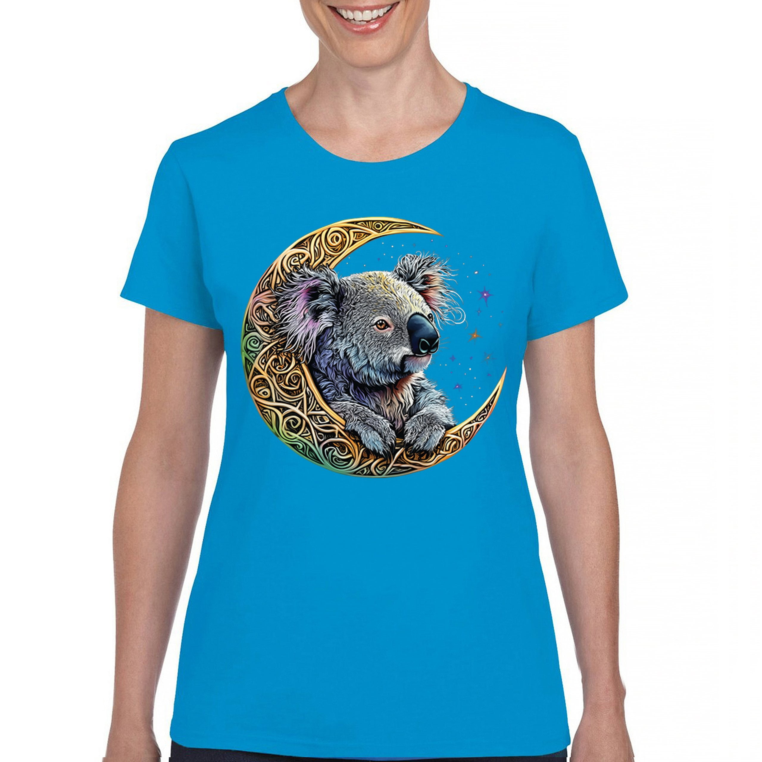 Celtic Moon Koala T-Shirt Mystical Forest Animal Wildlife Nature ...