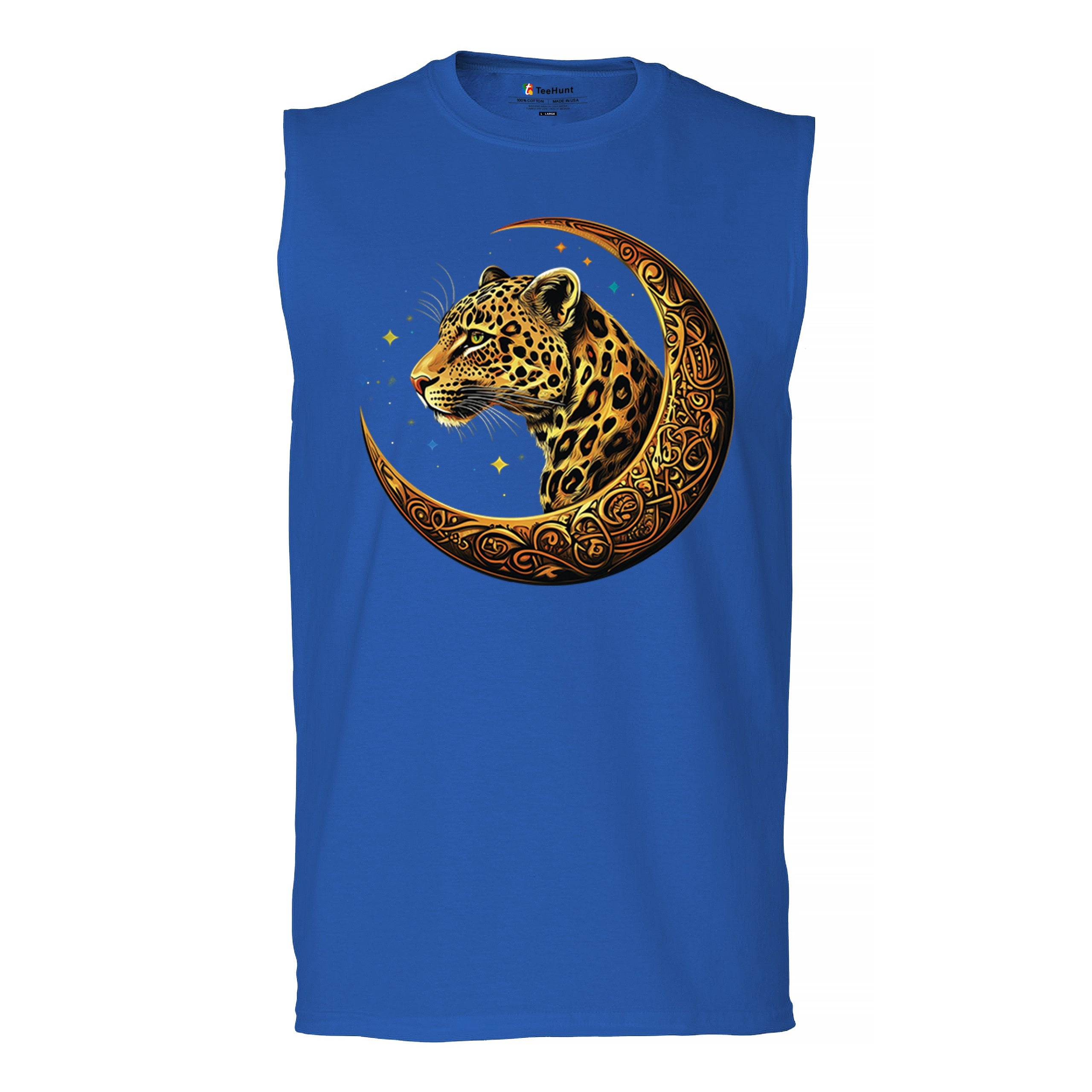 Celtic Moon Leopard Muscle Shirt North Vivid Mystic Wildlife Nature ...