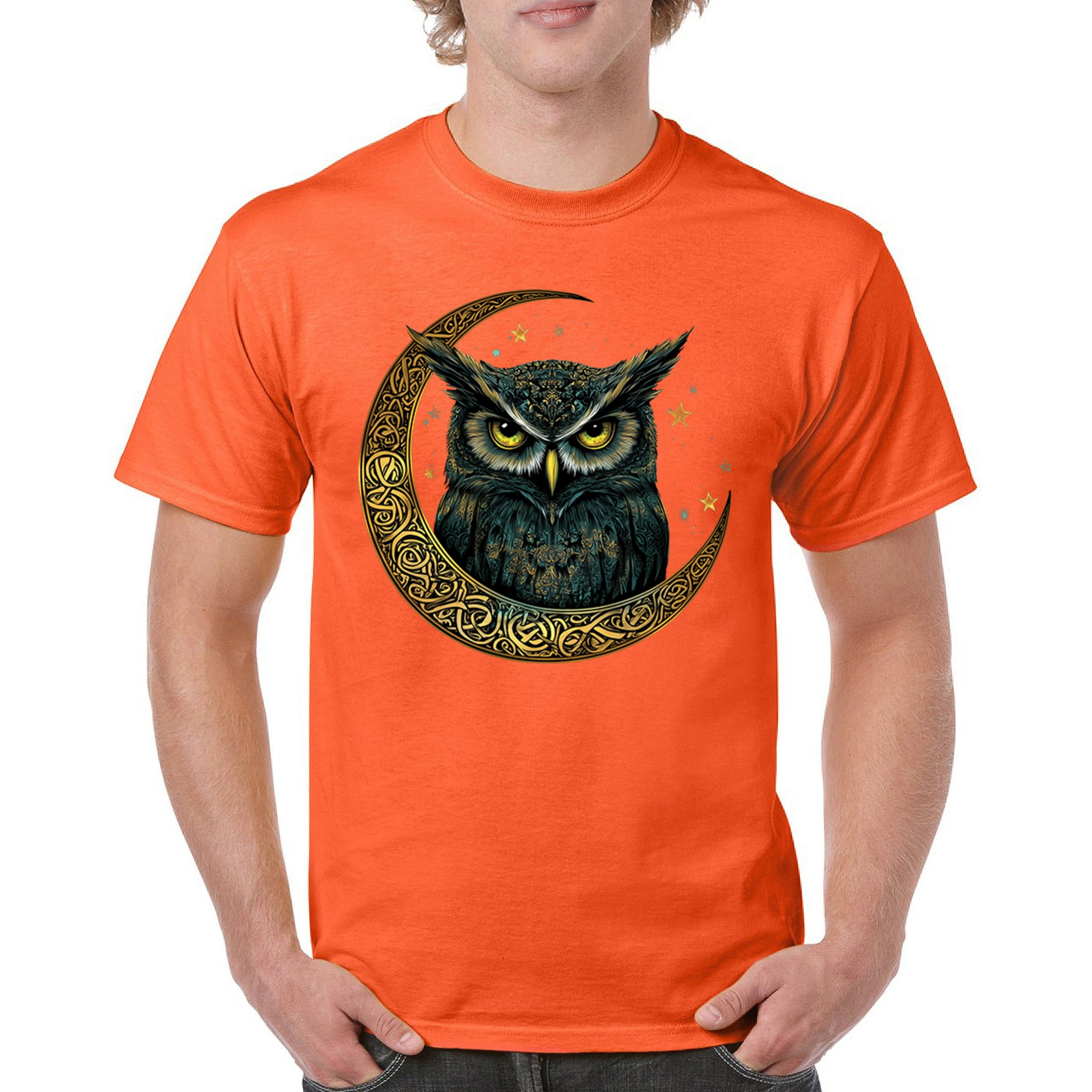 Celtic Moon Owl T-shirt Mystic Night Bird Spiritual Wisdom Symbol ...