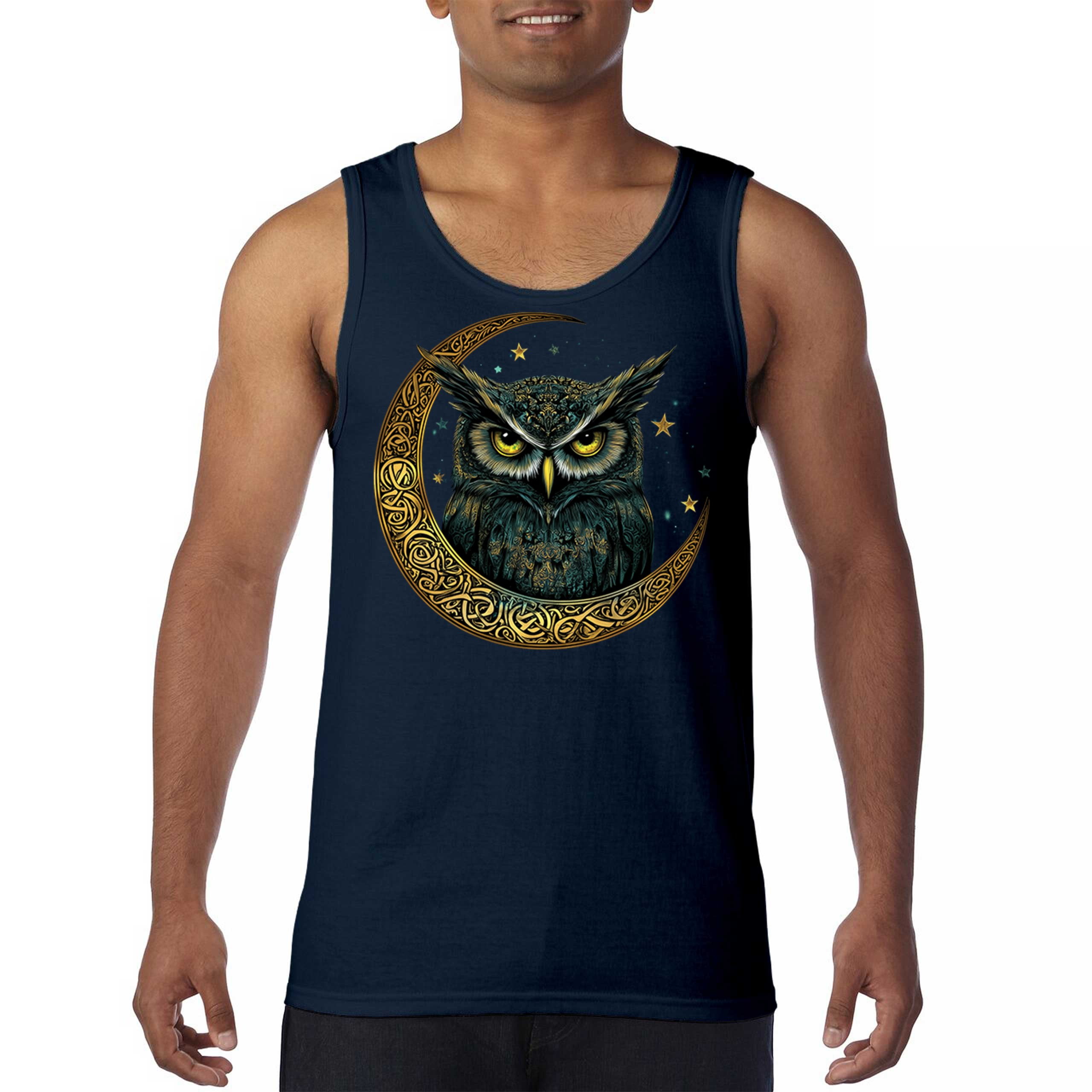 Celtic Moon Owl Tank Top Mystic Night Bird Spiritual Wisdom Symbol ...