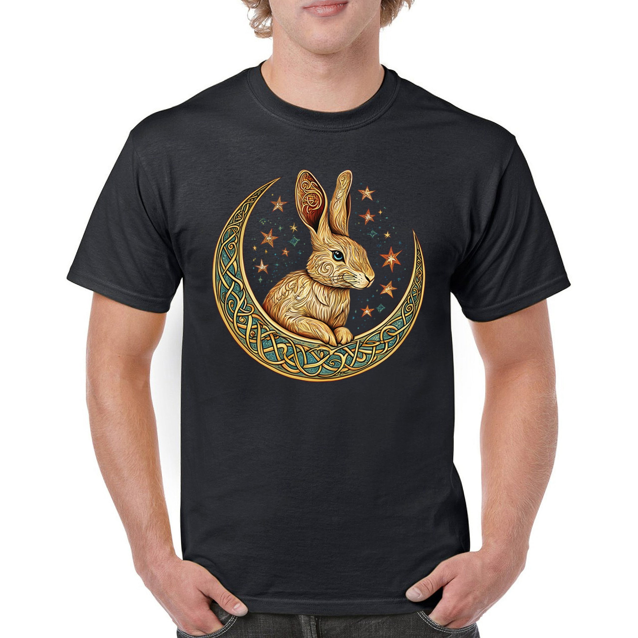 Celtic Moon Rabbit T-shirt Mystical Bunny Spiritual Woodland Creature ...