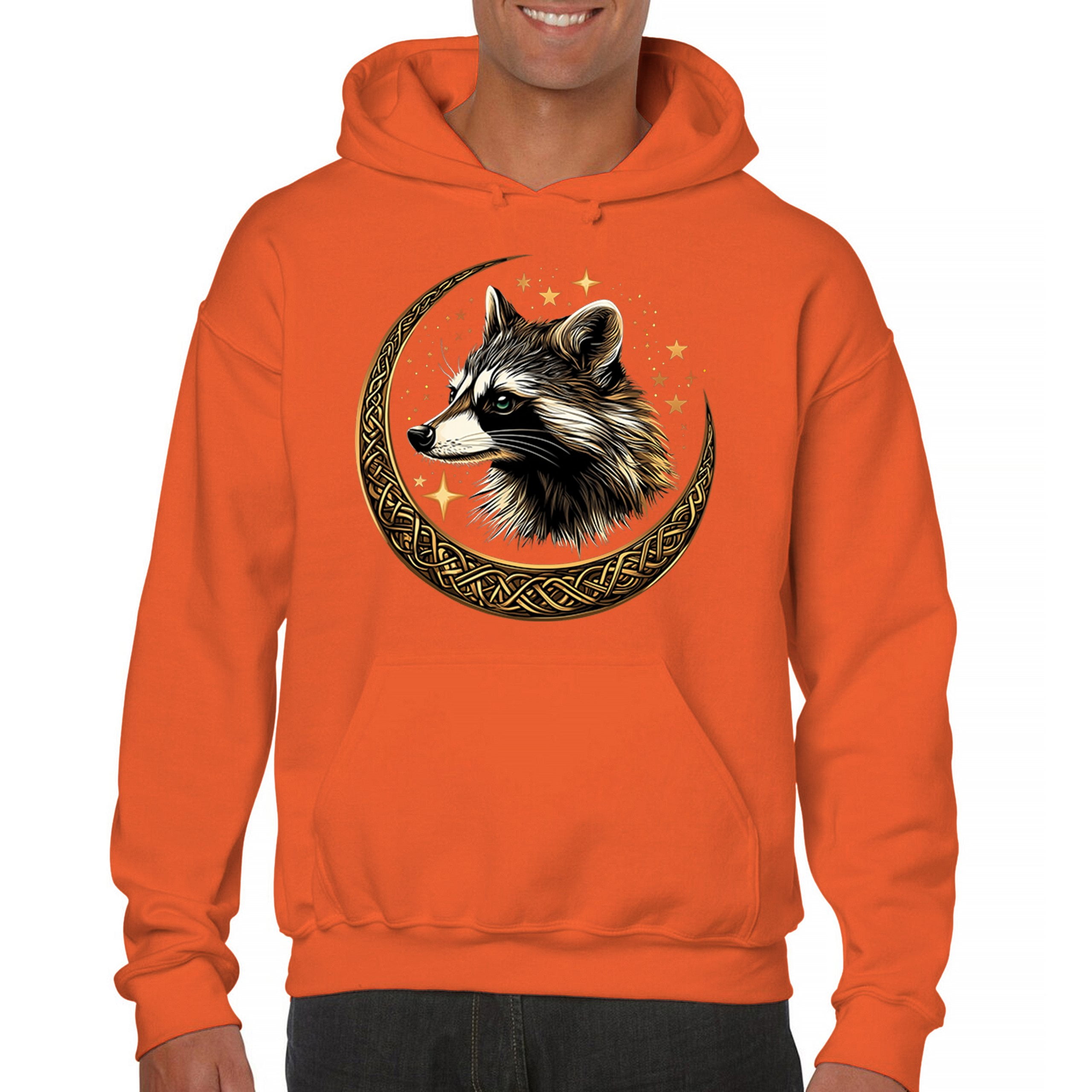 Celtic Moon Raccoon Sweatshirt Mystical Forest Bandit Spiritual Night ...