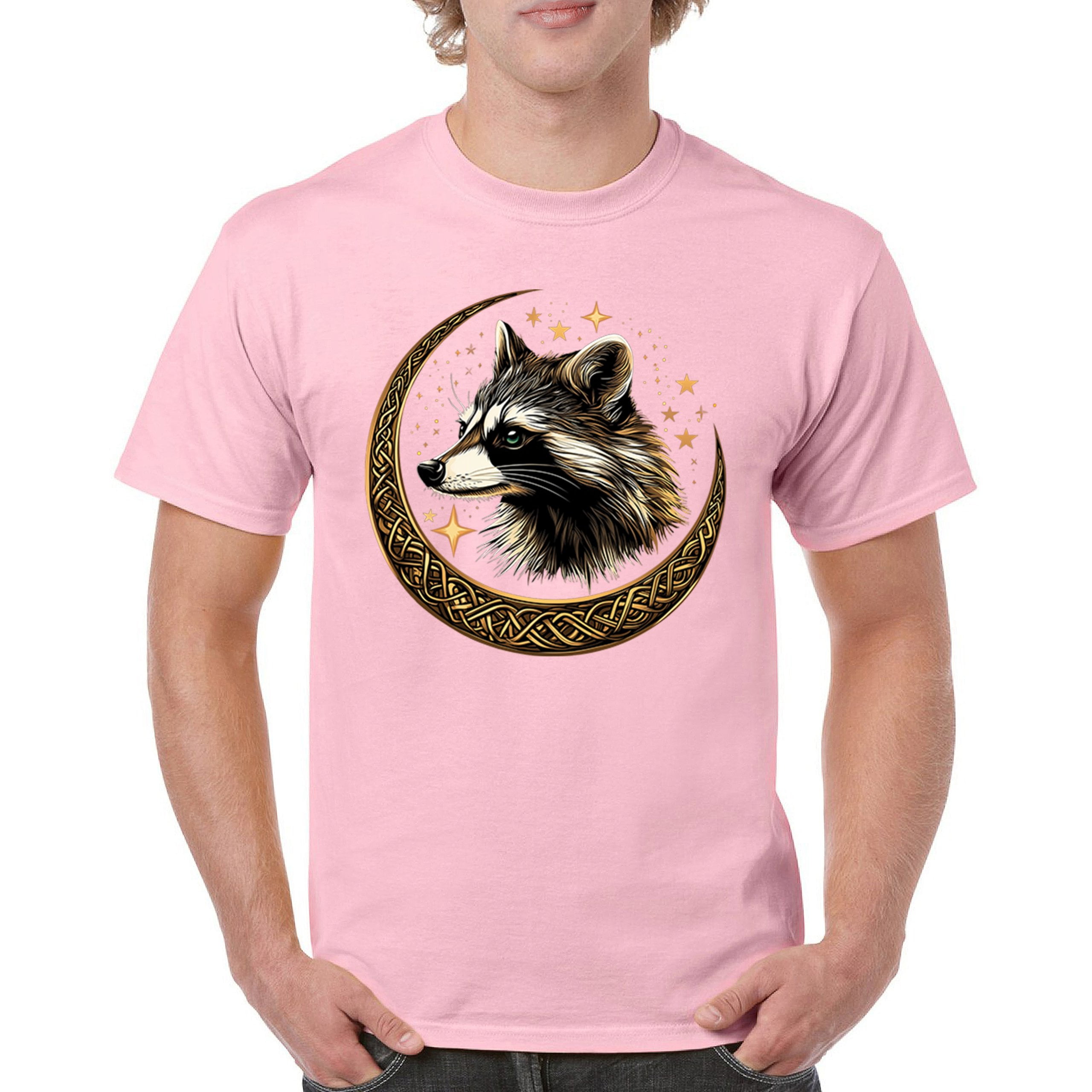 Celtic Moon Raccoon T-shirt Mystical Forest Bandit Spiritual Night ...