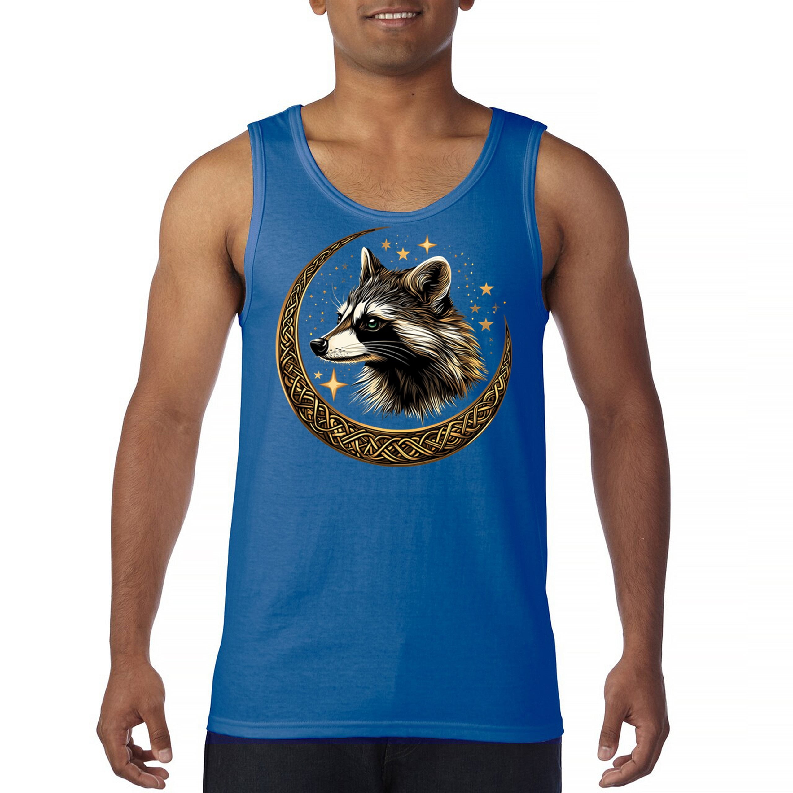 Celtic Moon Raccoon Tank Top Mystical Forest Bandit Spiritual Night ...