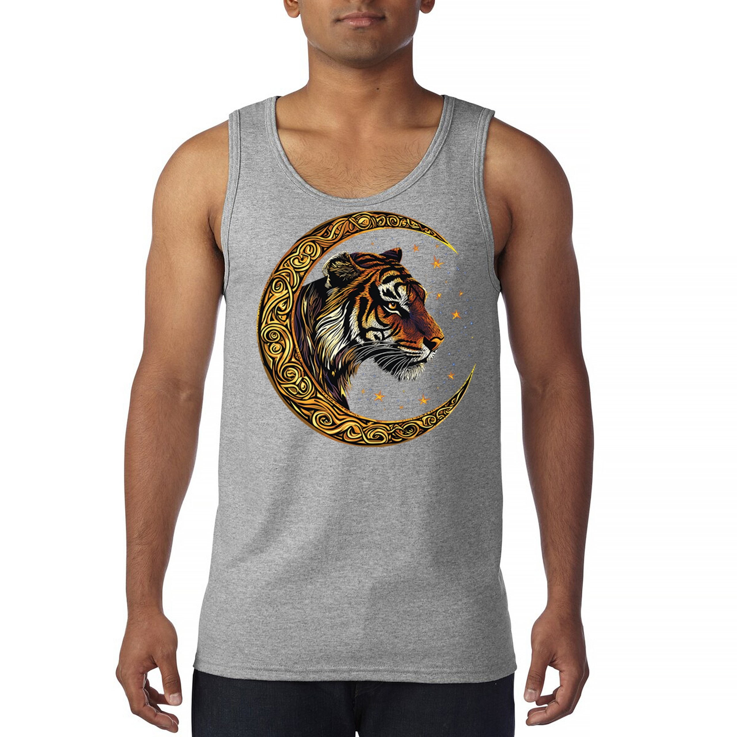 Celtic Moon Tiger Tank Top North Vivid Mystical Jungle Beast Spiritual Cat Nature Nordic Tribal ...