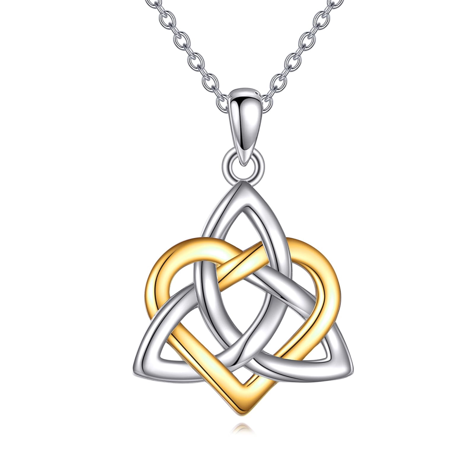 Celtic Necklace for Women Sterling Silver Celtic Knot Pendant Heart ...