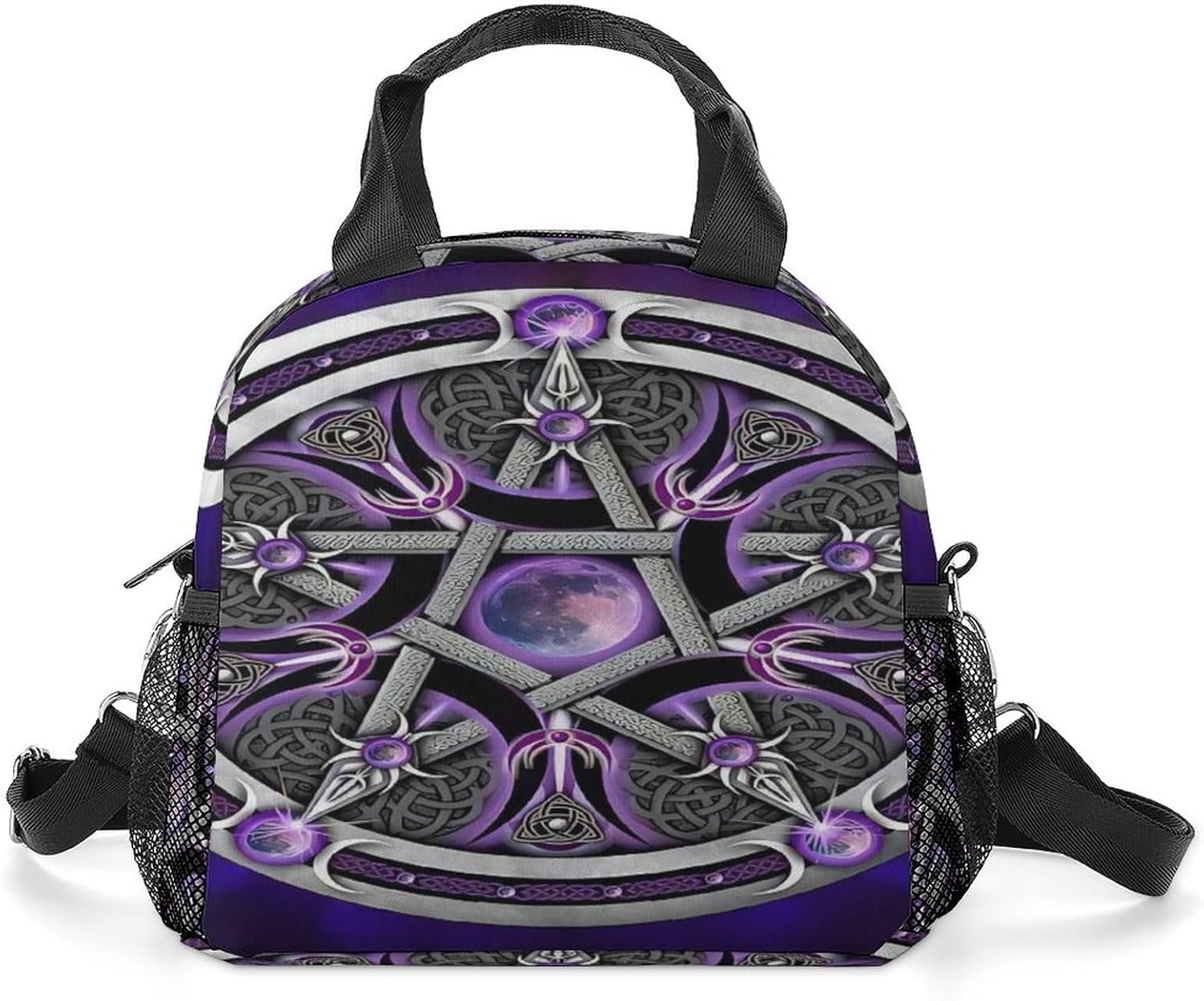 Celtic Pagan Purple Pentagram Wiccan Gothic Style Lunch Box for Men ...