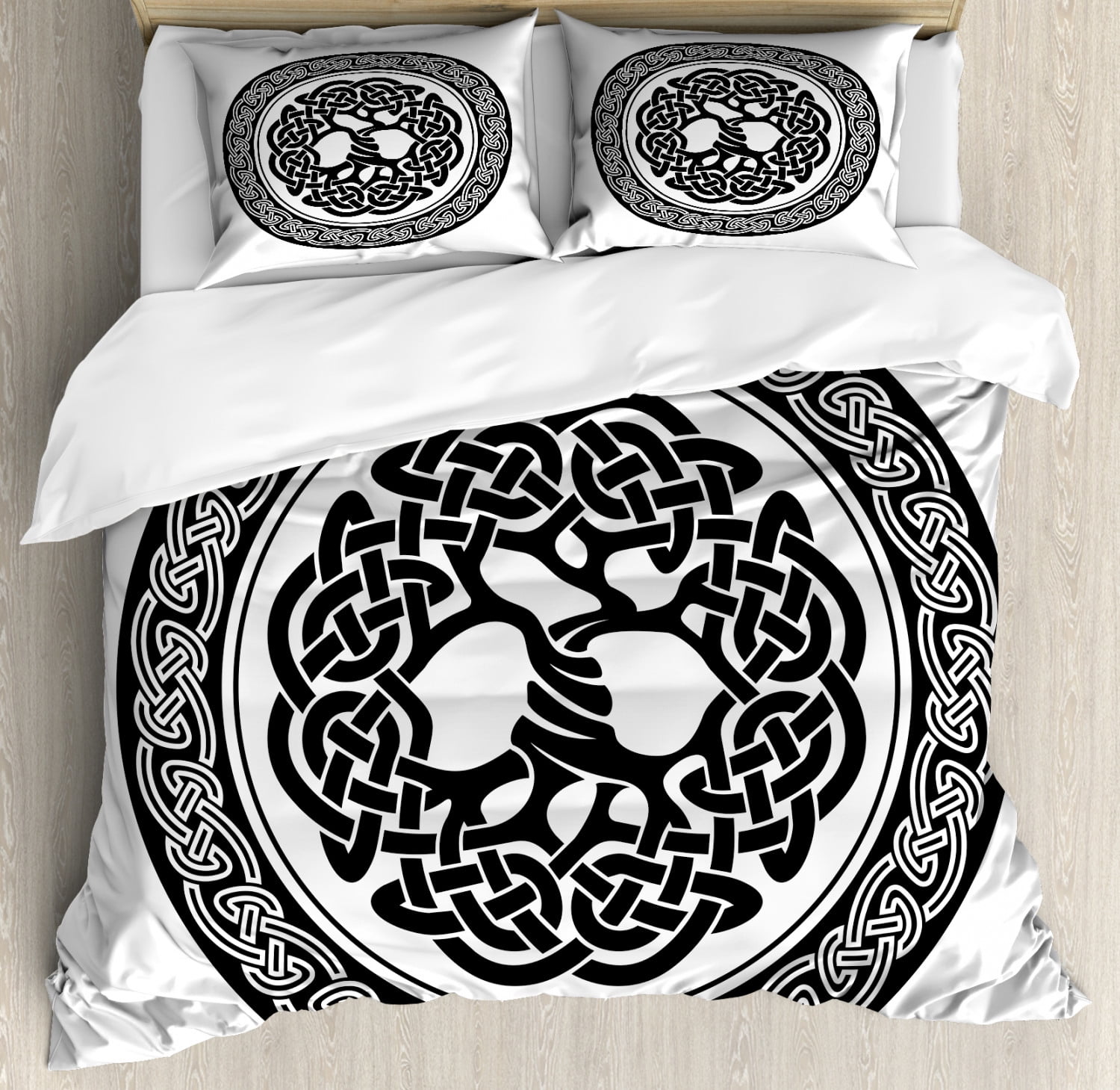 Celtic Queen Size Duvet Cover Set, Native Celtic Tree of Life Figure ...