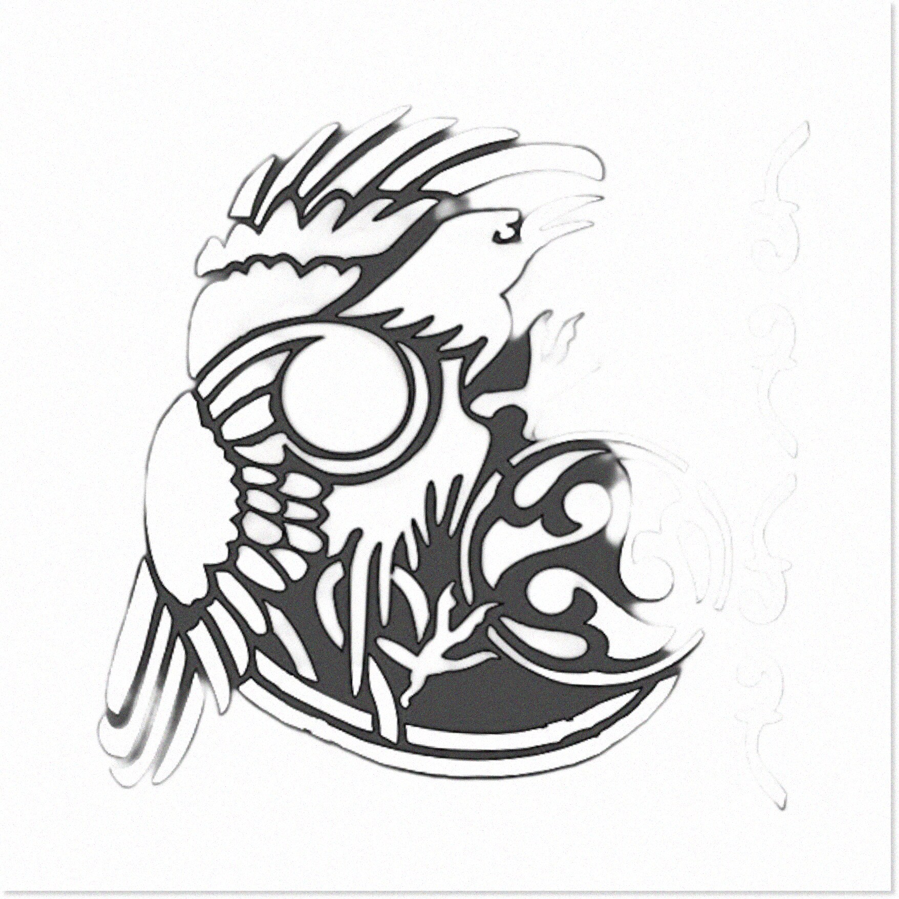 Celtic Raven Logo Clear Plastic Arts & Crafts Material - Reusable ...