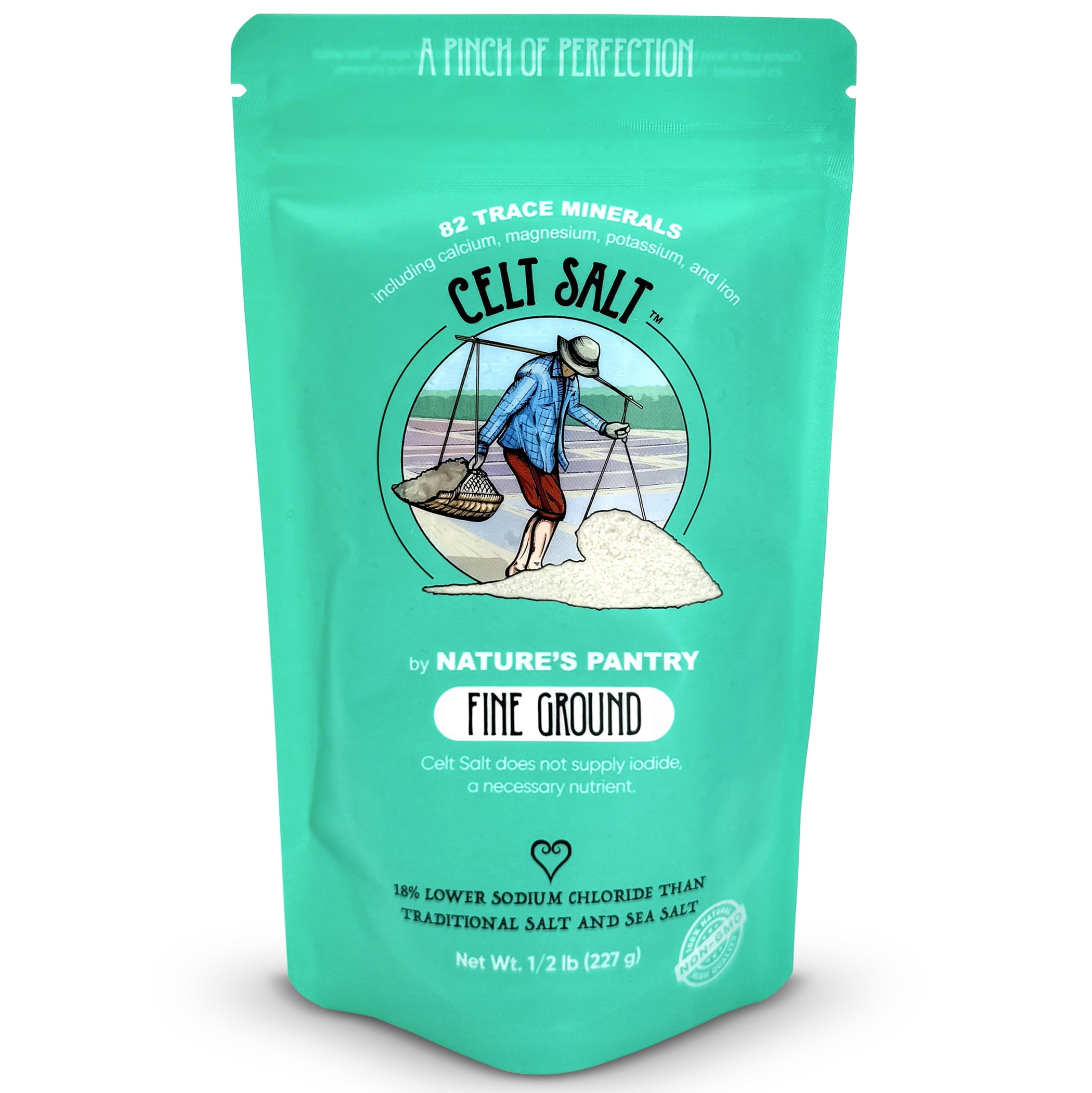 Celtic Sea Salt Fine Ground 1/2lb Bag, Kosher, Food Table Salt by ...