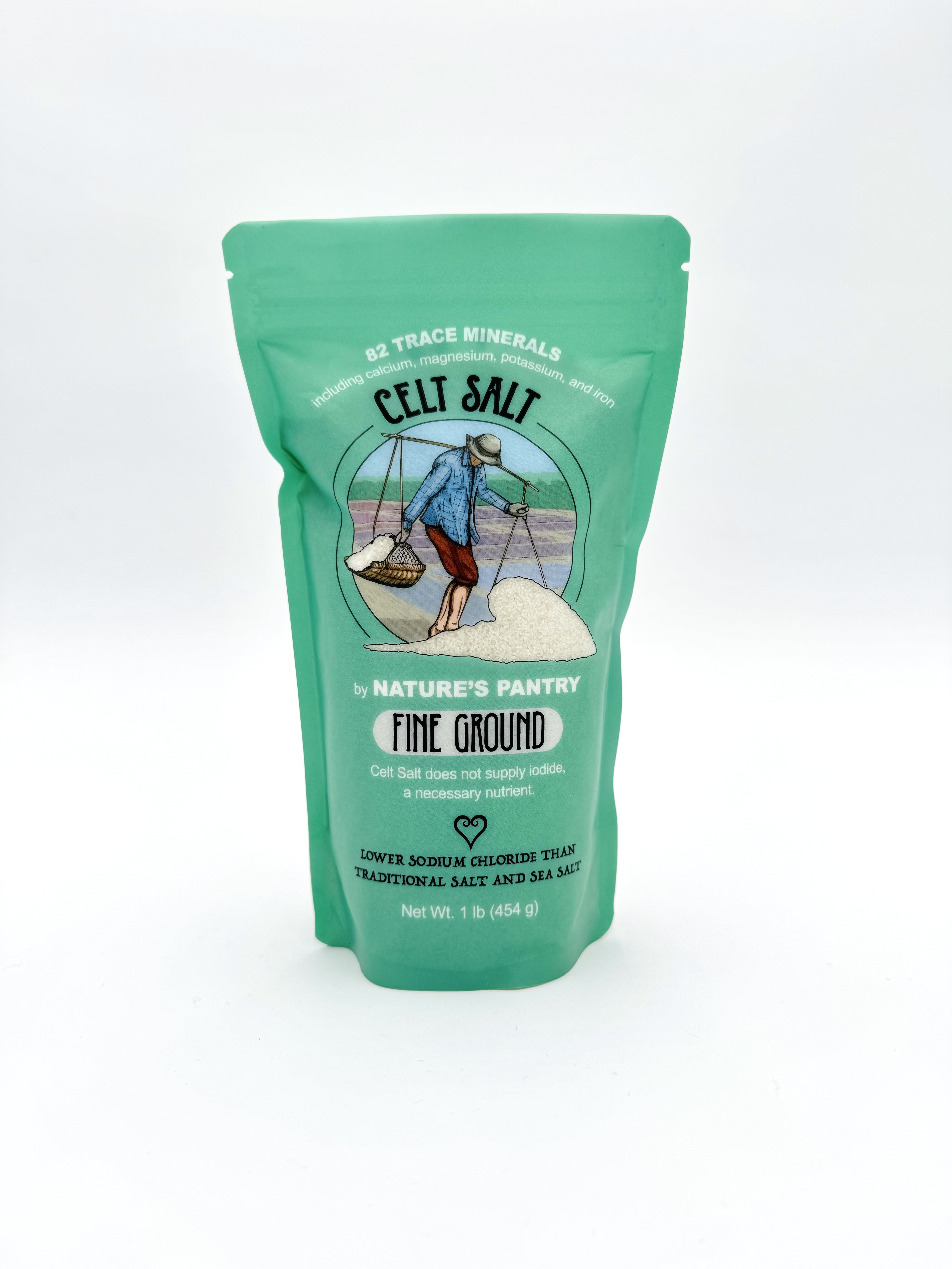 Celtic Sea Salt- Fine Ground 1lb (16oz) Bag Celt Salt By Natures Pantry ...