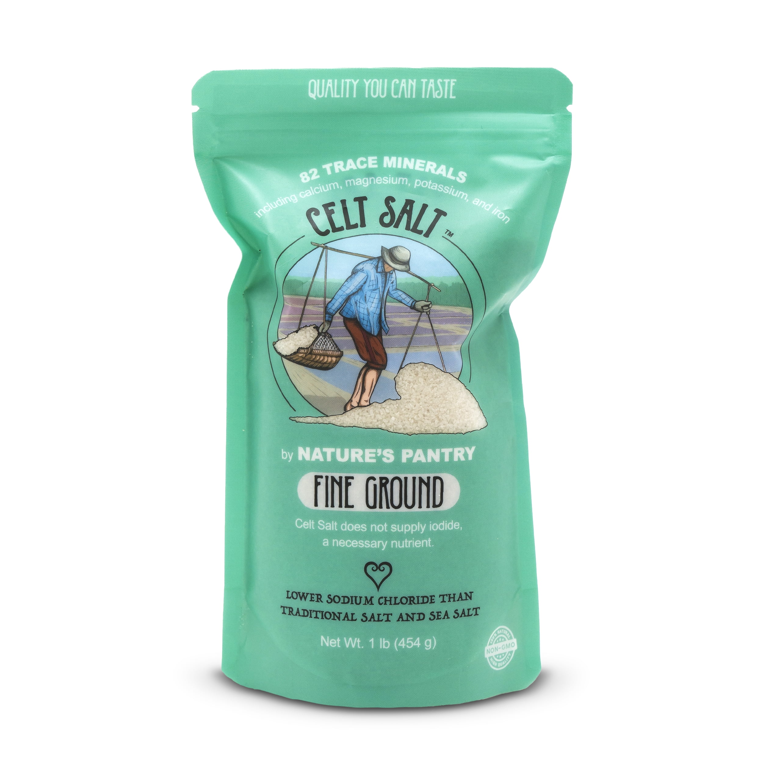Celtic Sea Salt- Fine Ground 1lb (16oz) Bag Celt Salt By Natures Pantry ...