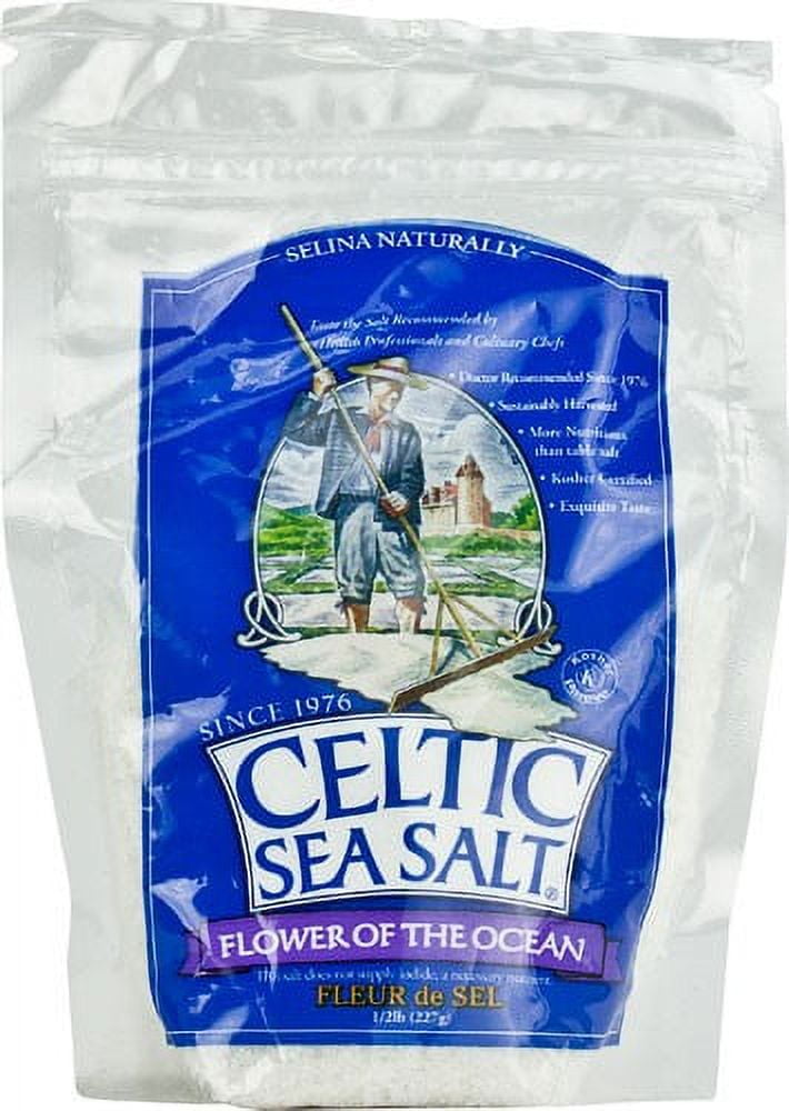 Celtic Sea Salt - Natural Fine Flower of the Ocean Salt Bag, 8 Oz ...
