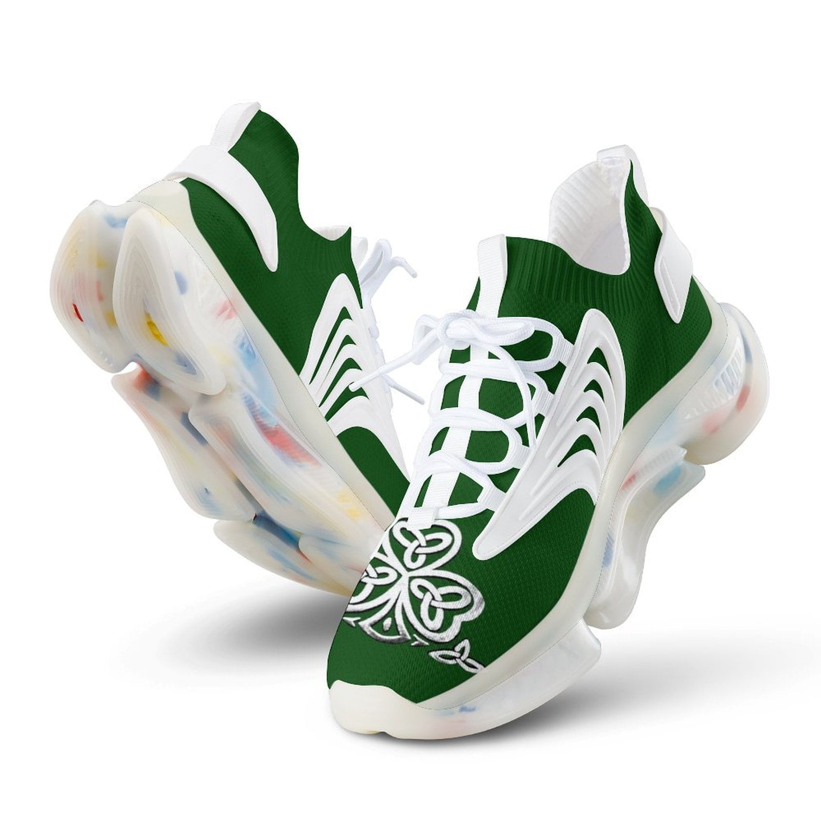Celtic Shamrock Walking Shoes for Men Woman Lightweight Tennis Fashion ...