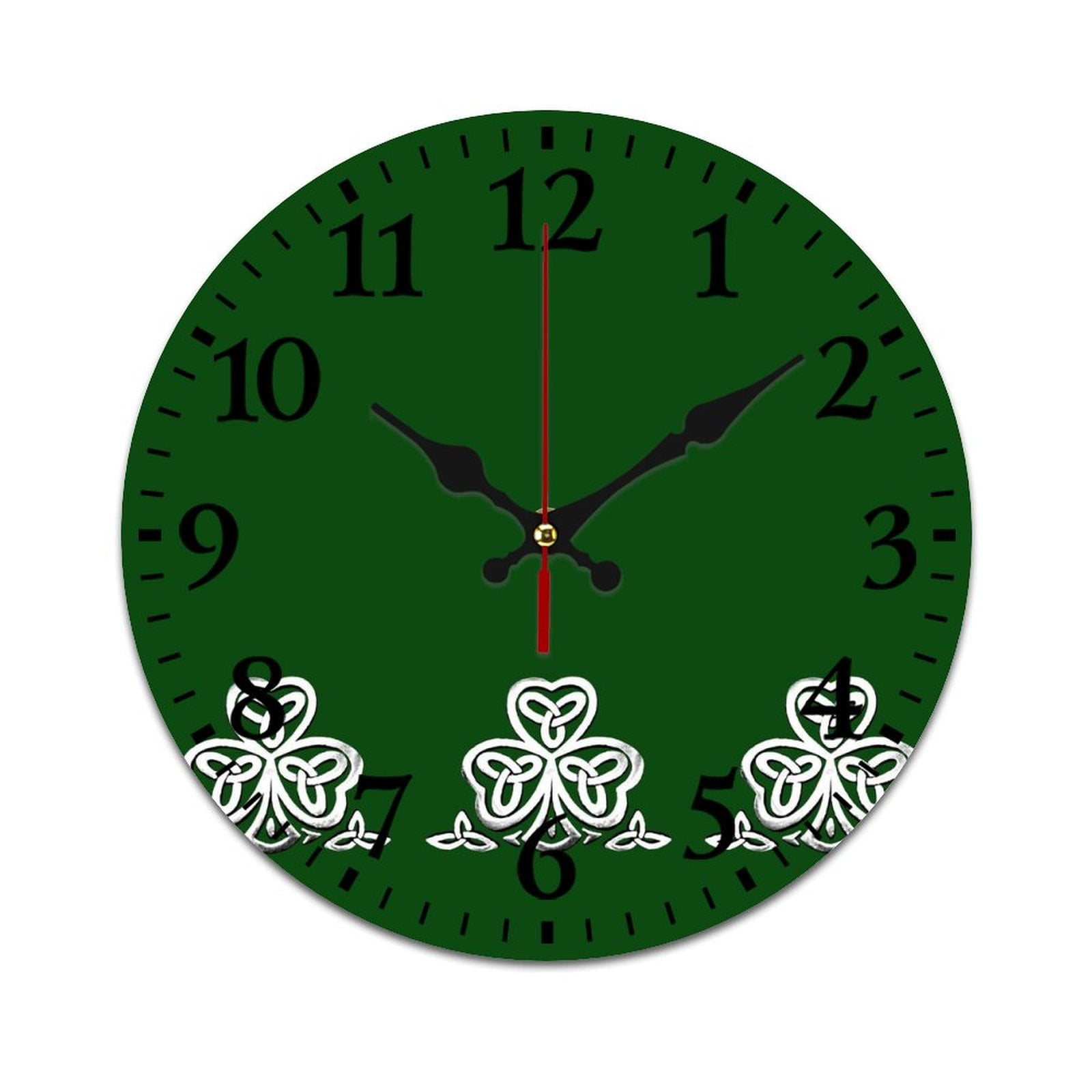 Celtic Shamrock Wall Clock Modern Design Clocks Wall Hanging Home ...