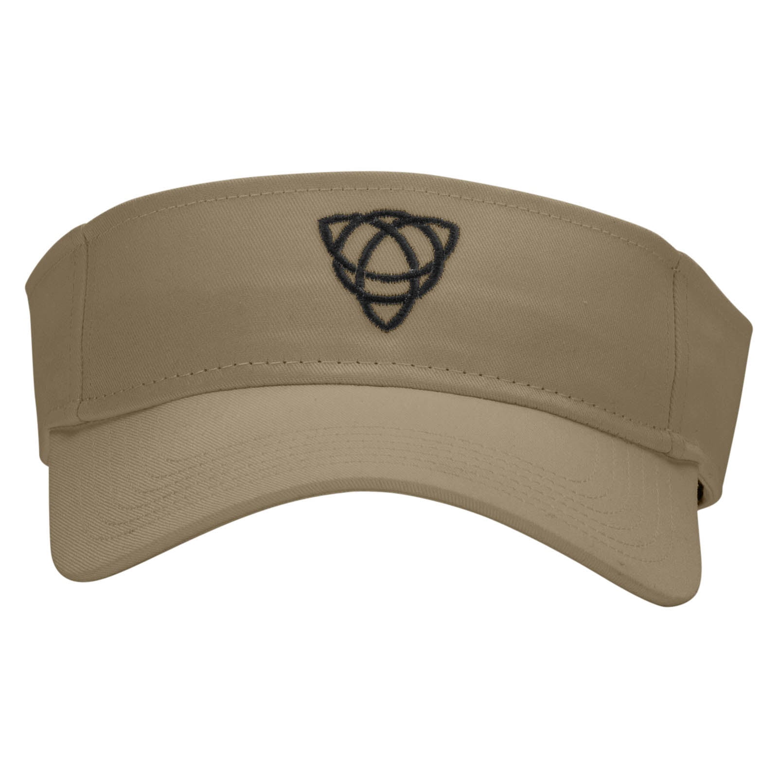 Celtic Shape Knot Embroidered Cotton Twill Sun Visor - Khaki OSFM ...