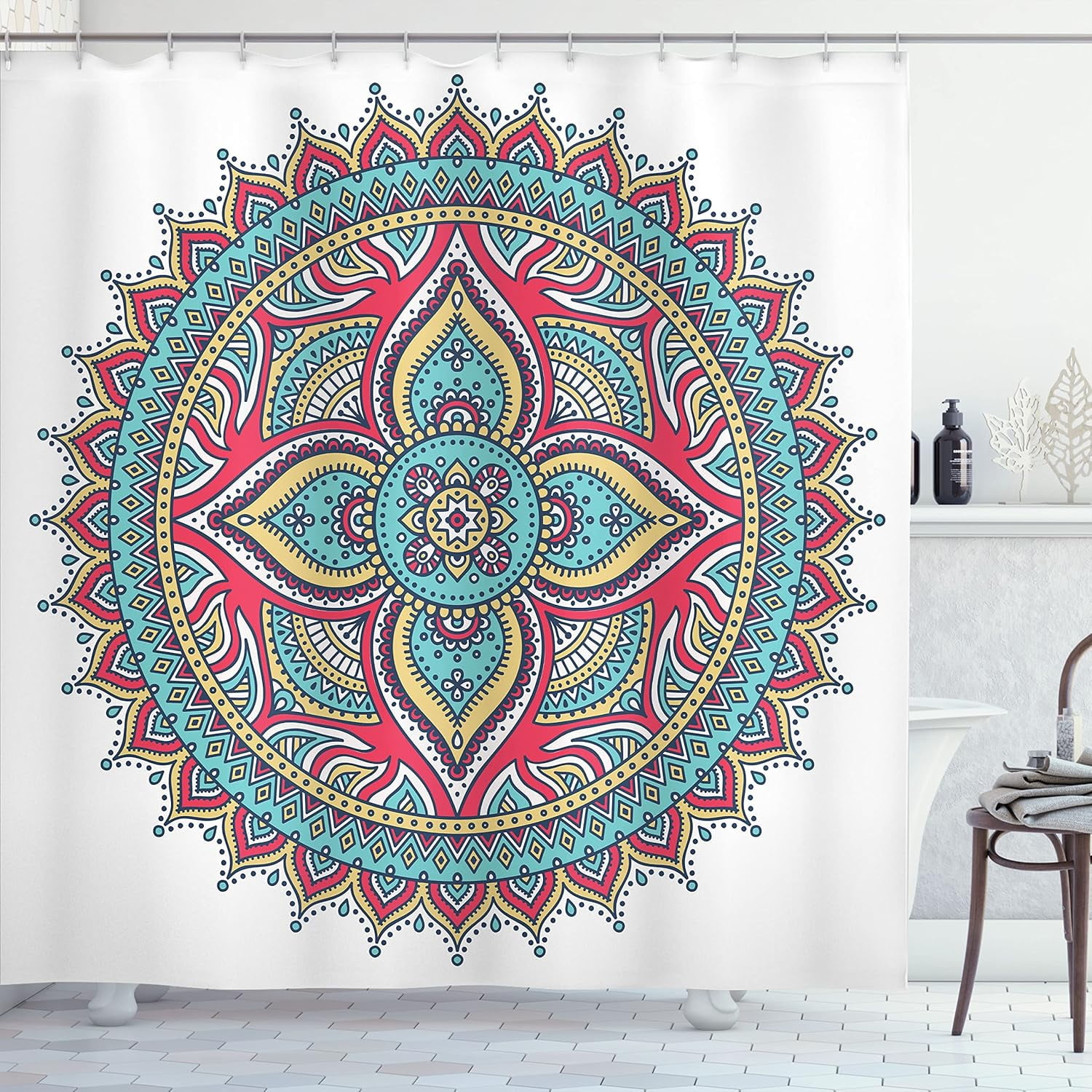 Celtic Shower Curtain, Digital Large Celtic Knots Pattern in Vintage ...