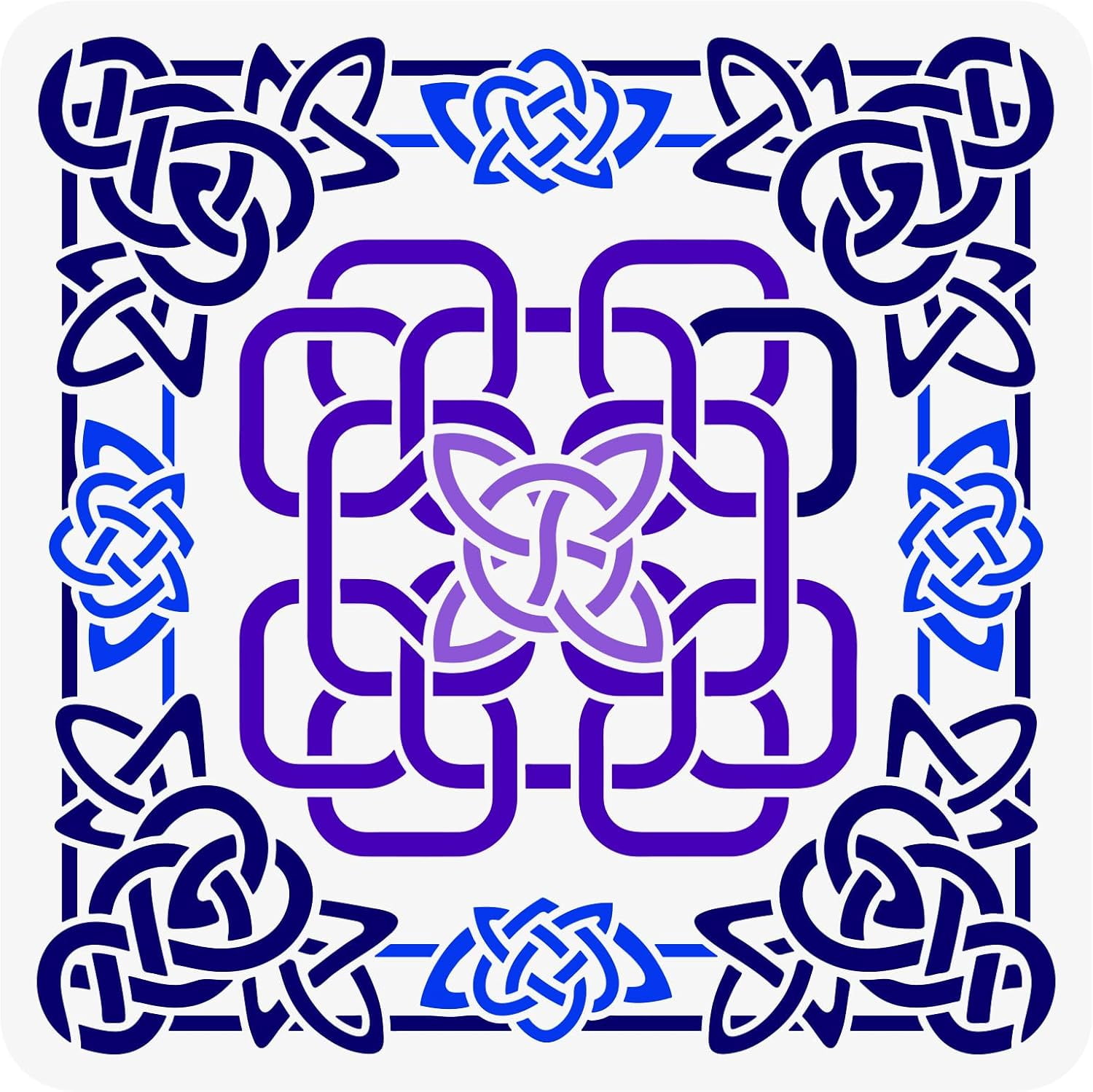 Celtic Tile Painting Stencil 11.8x11.8 inch Hollowed Flowers Drawing ...