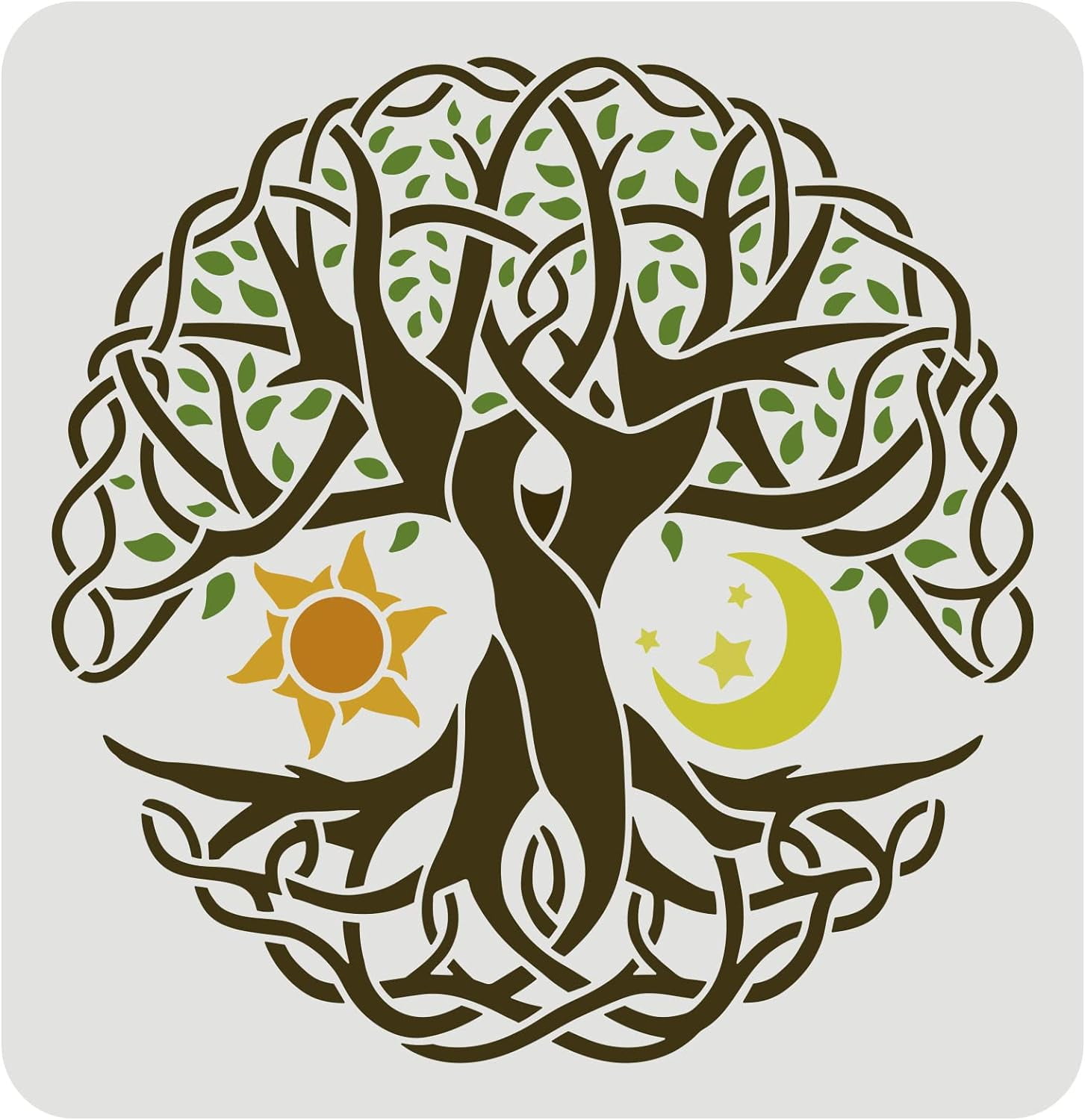 Celtic Tree of Life Stencils Templates 11.8x11.8 inch Reusable Mylar ...