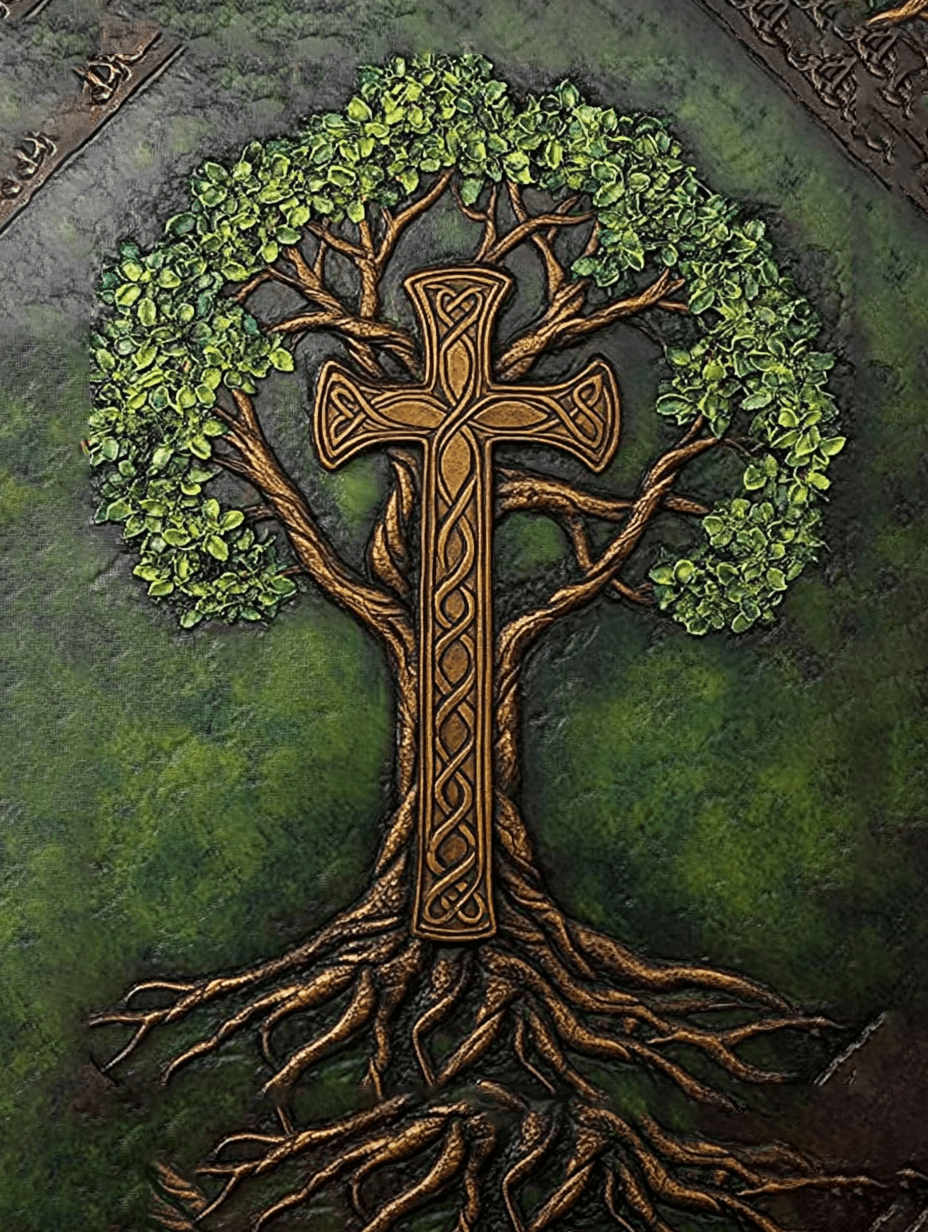 Celtic Tree of Life Cross Canvas Wall Art， Perfect for Living Room ...