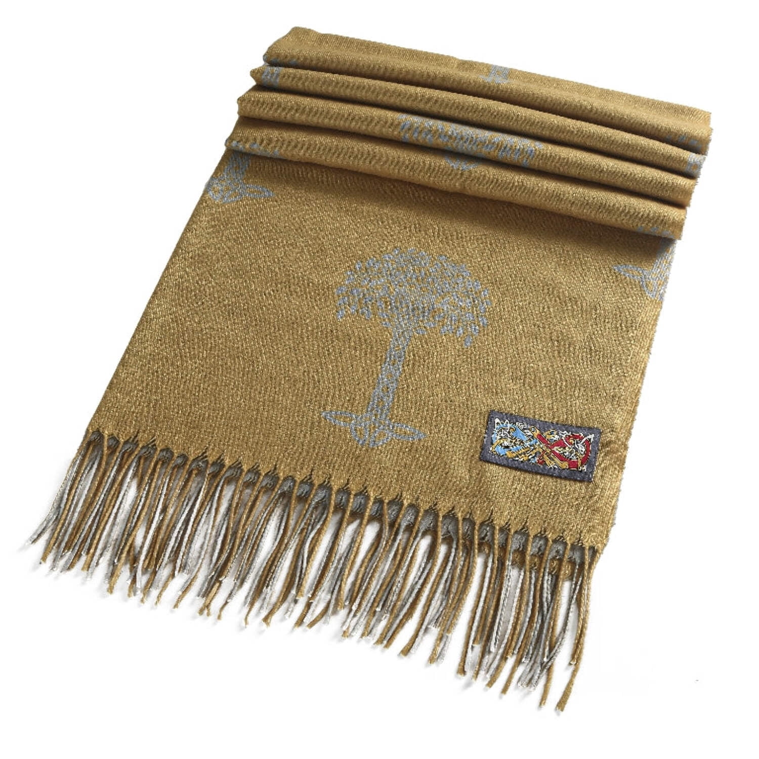 Celtic Tree of Life Scarf- Mustard Yellow - Walmart.com