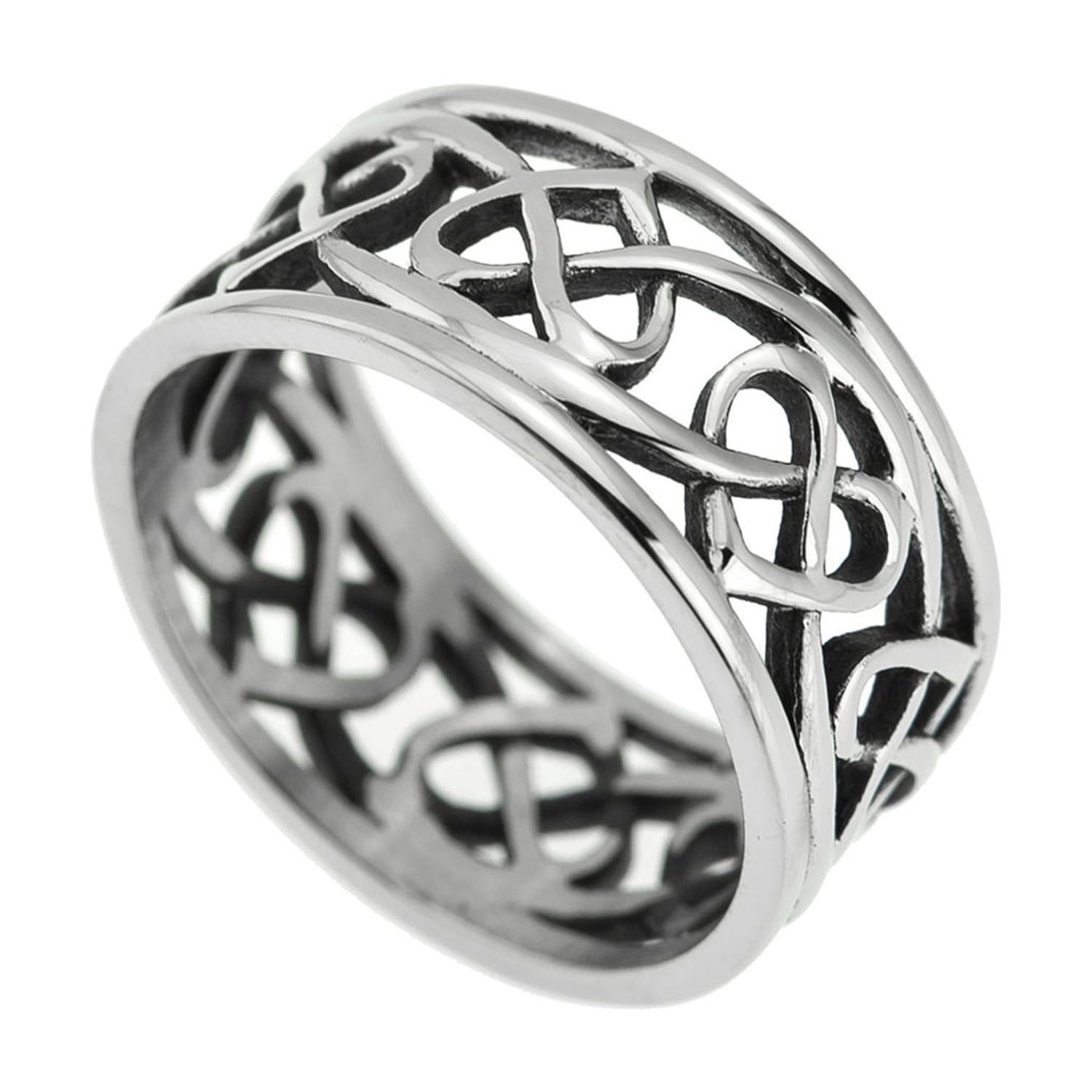 Celtic Trinity Knot Heart Ring in Stainless Steel - Irish Love Promise ...