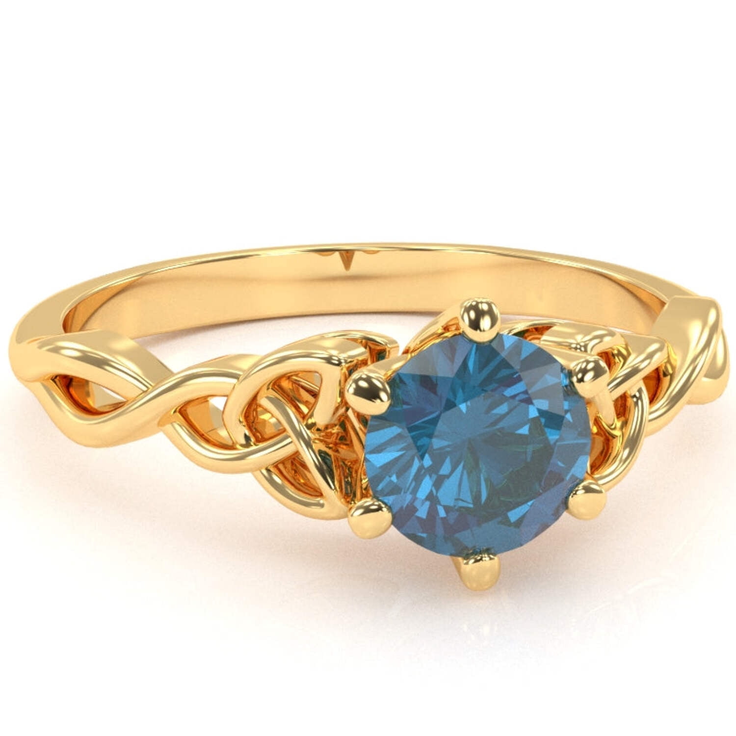Alexandrite Celtic Engagement Ring