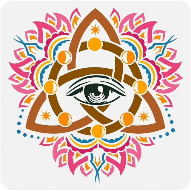 Celtic Trinity Sign Painting Stencil 11.8x11.8inch Reusable All Seeing ...