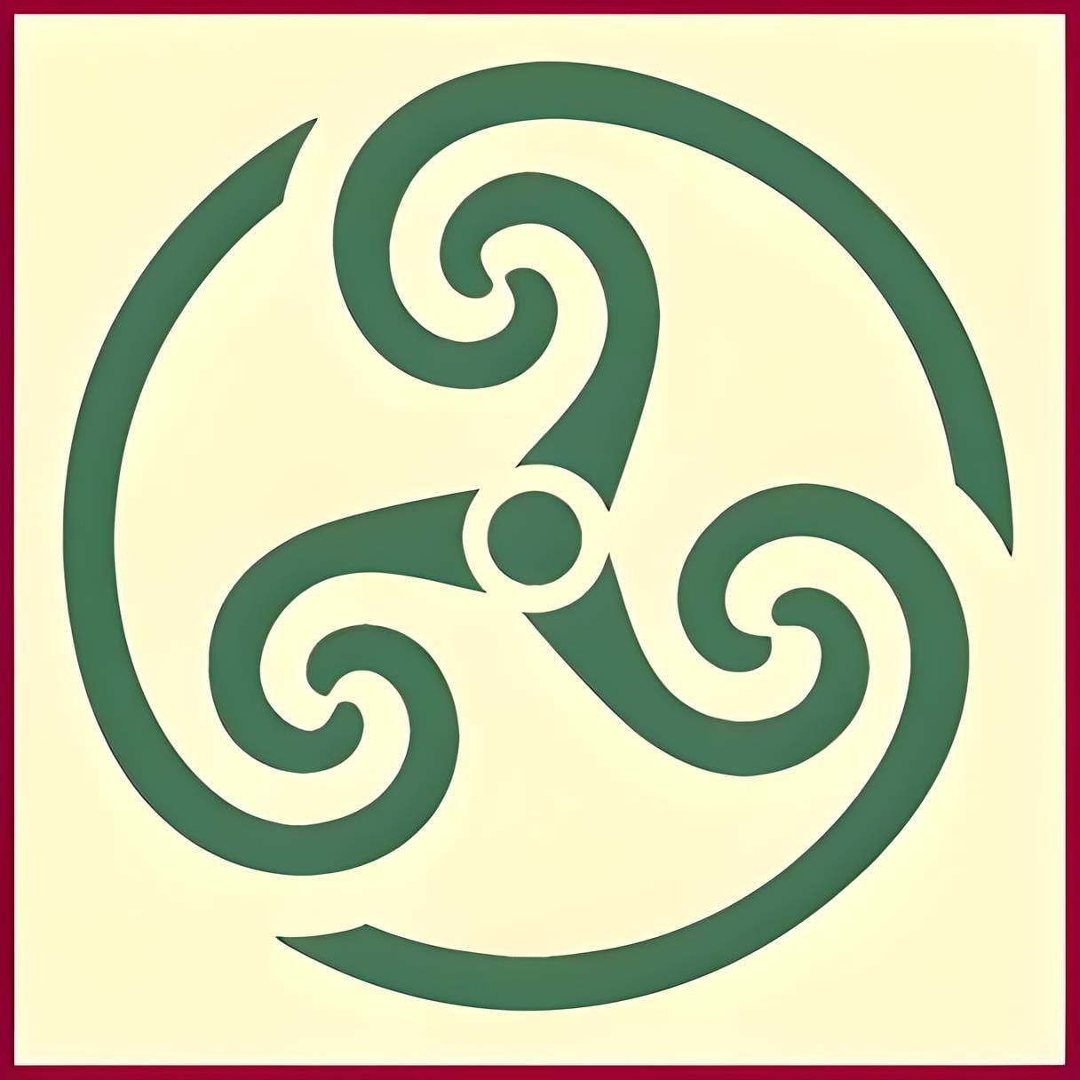 Celtic Triple Spiral Triskele Triskelion for painting, Reusable Mylar ...