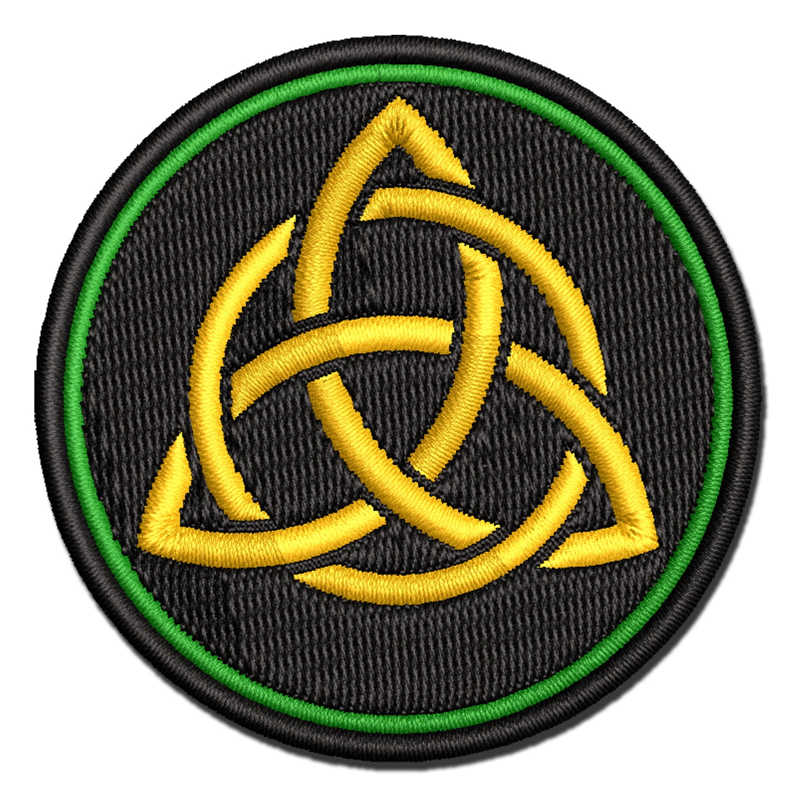 Celtic Triquetra Knot Silhouette Applique Multi-Color Embroidered Hook ...