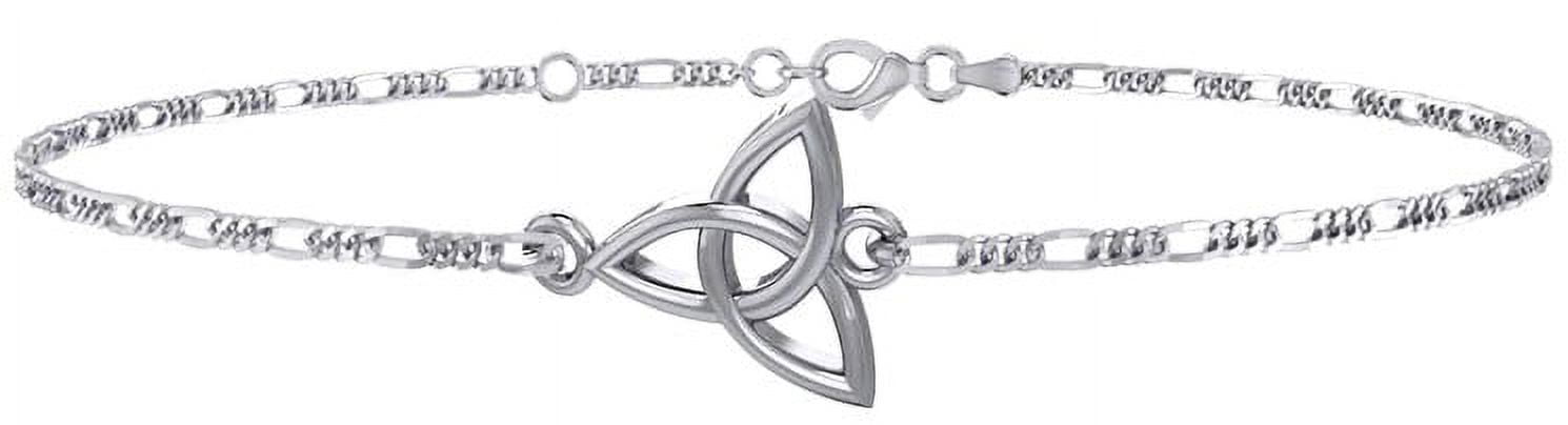 Celtic Triquetra Knot Silver Anklet 925 Sterling Silver - Walmart.com