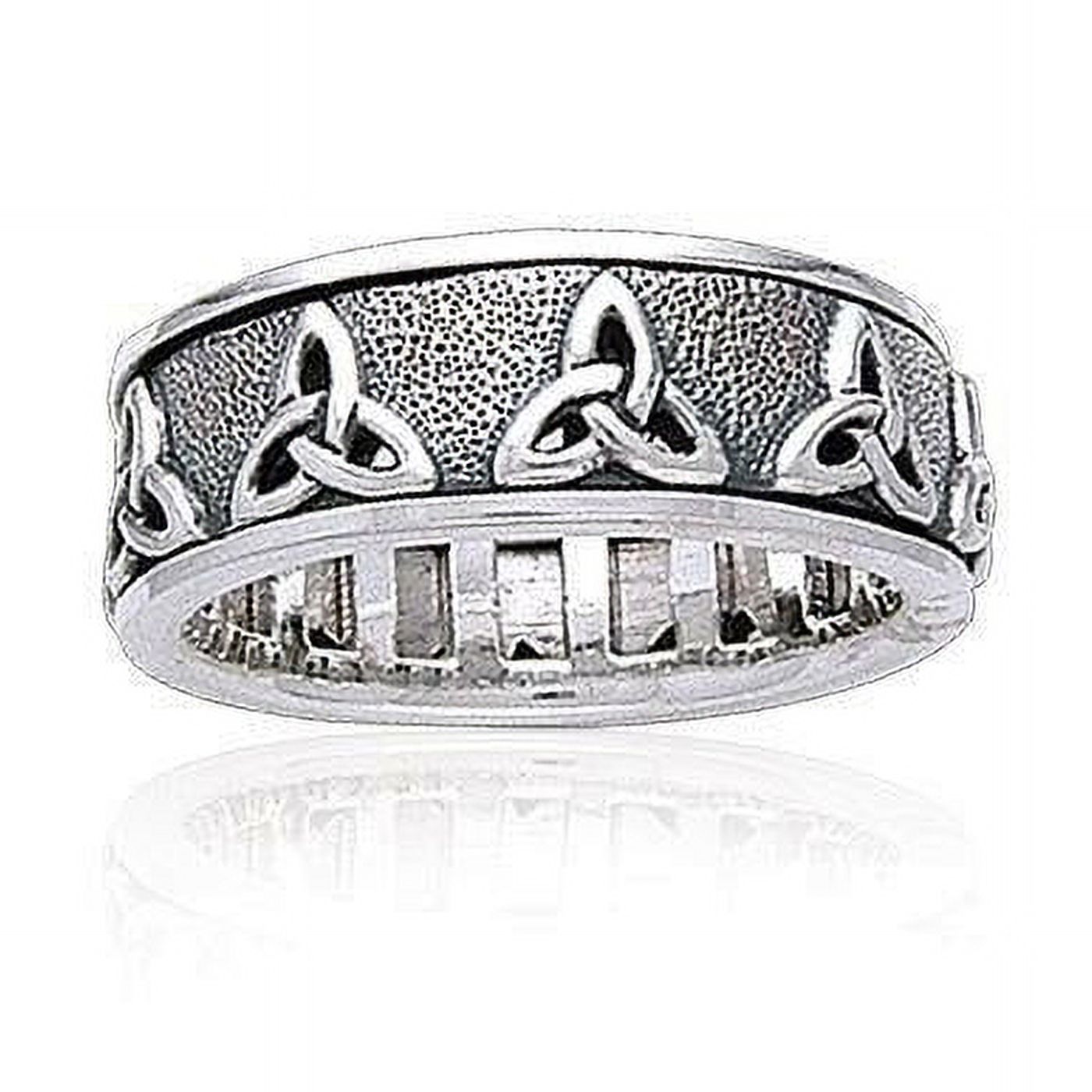 Celtic Triquetra Trinity 925 Sterling Silver Spinner Ring Ancestry Fine ...