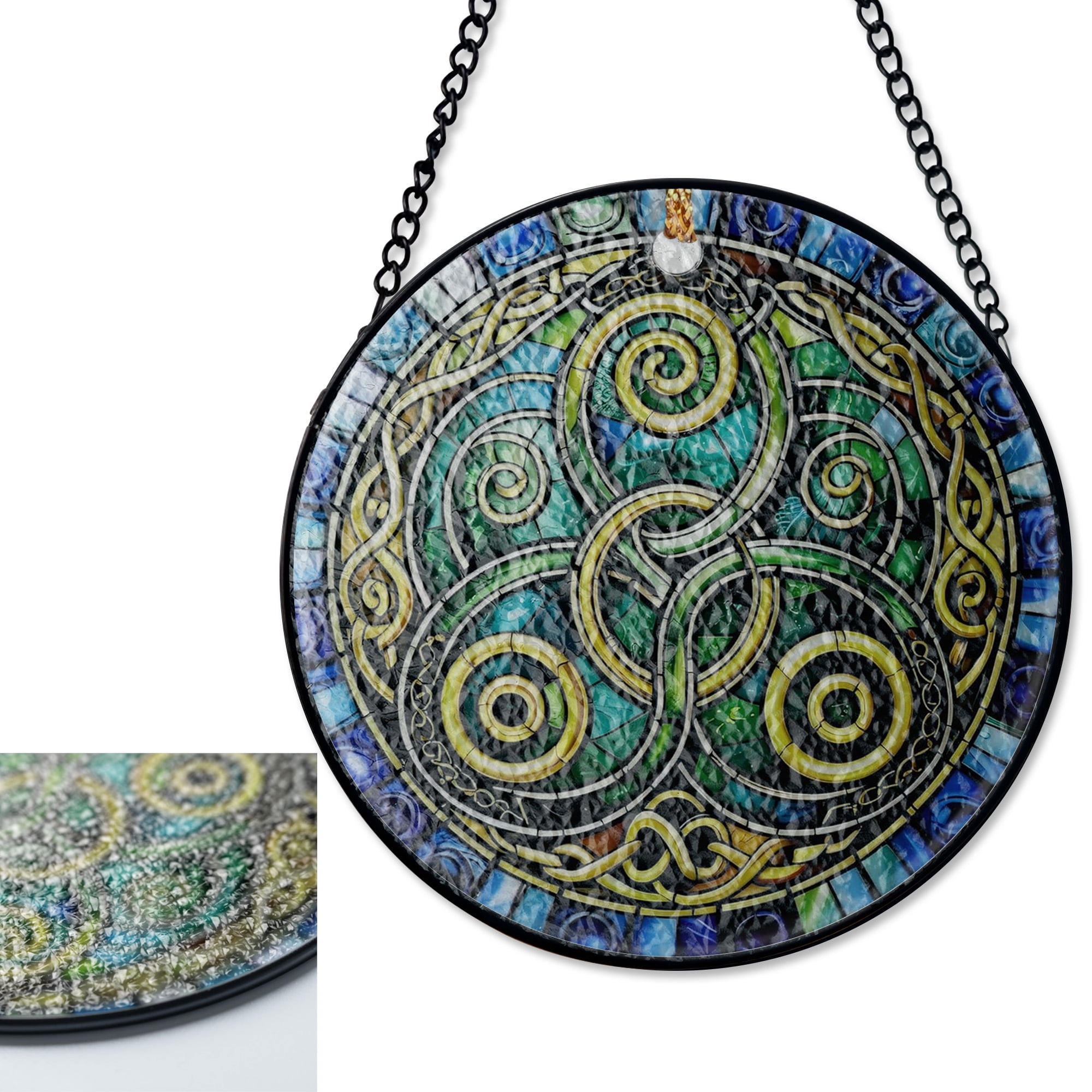Celtic Triskelion Suncatcher, Irish Symbol Tree Decor - Walmart.com
