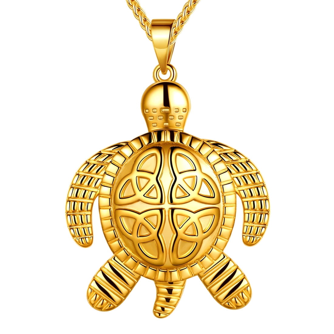 Celtic Turtle Necklace for Women Men Trinity Knot Sea Turtle Pendant ...