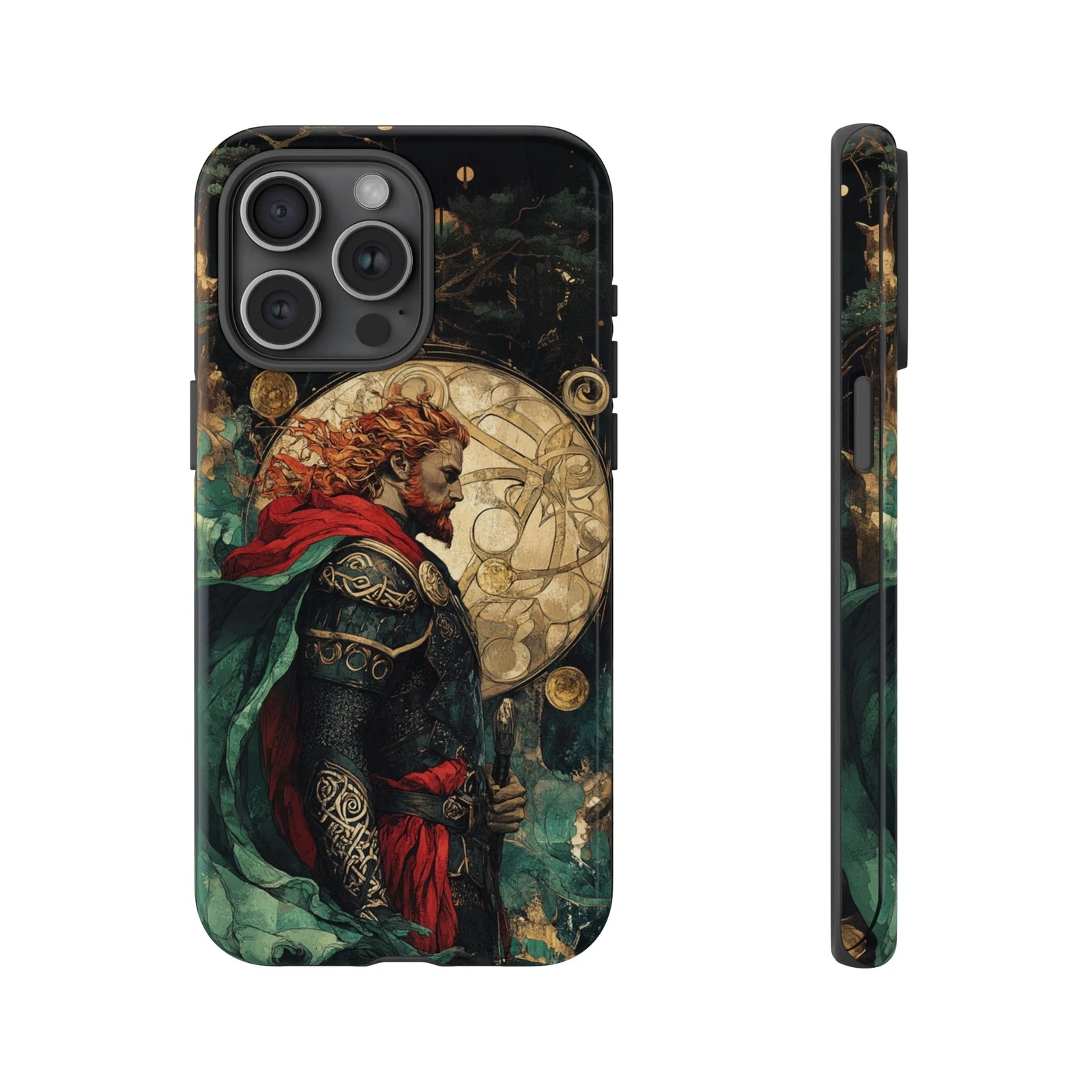Celtic Warrior Silver Woods Art Phone Case for iPhone Case 17 to 11 Pro ...