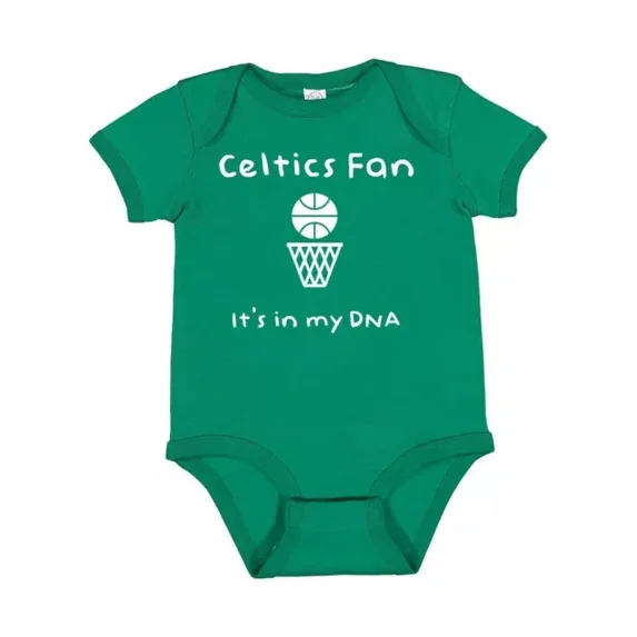 Celtics Fan It'S In My Dna Cute Baby Bodysuit Cute Baby Onesie, BABY ...