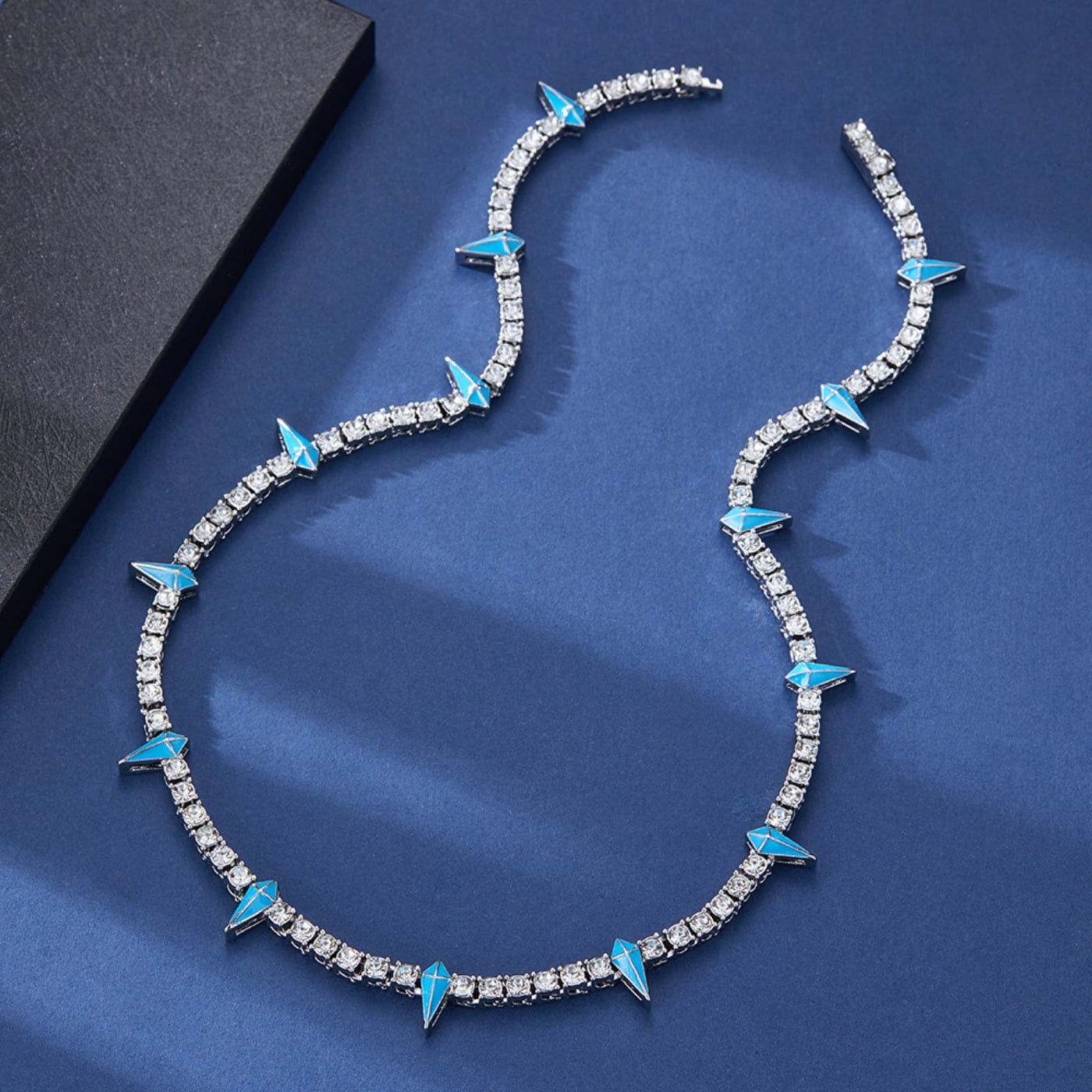 Celvieroot Spikes Iced Out Chain For Men Women Zircon Tennis Chain ...