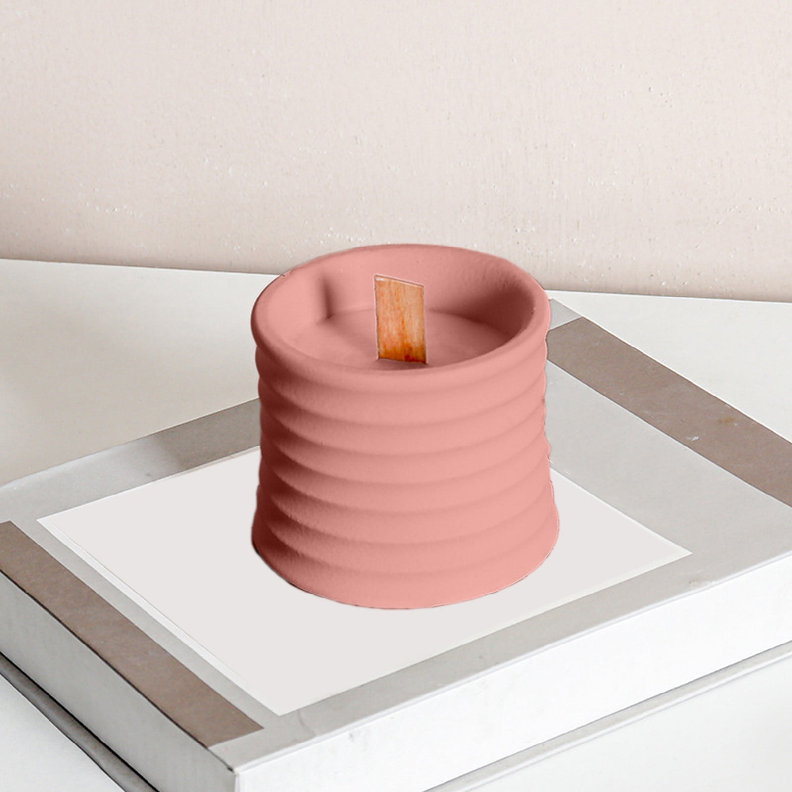 Cement Candle Holder Cup | Meteorite Style Flameless Crystal Container ...