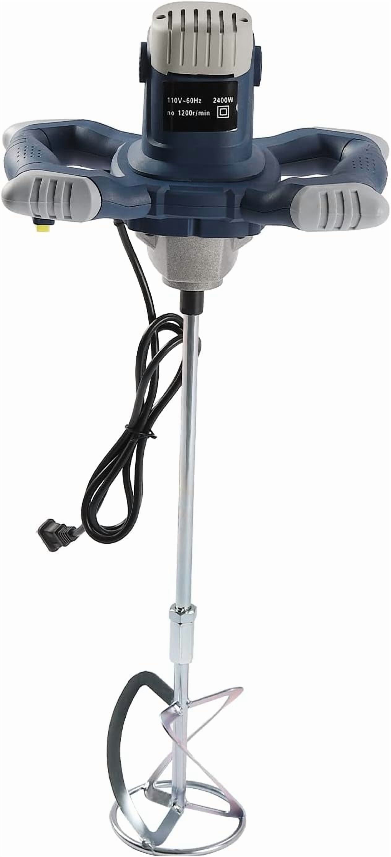 Cement Concrete Mixer, 2400W 110V Electric Drywall Mortar Mixer with 6 ...