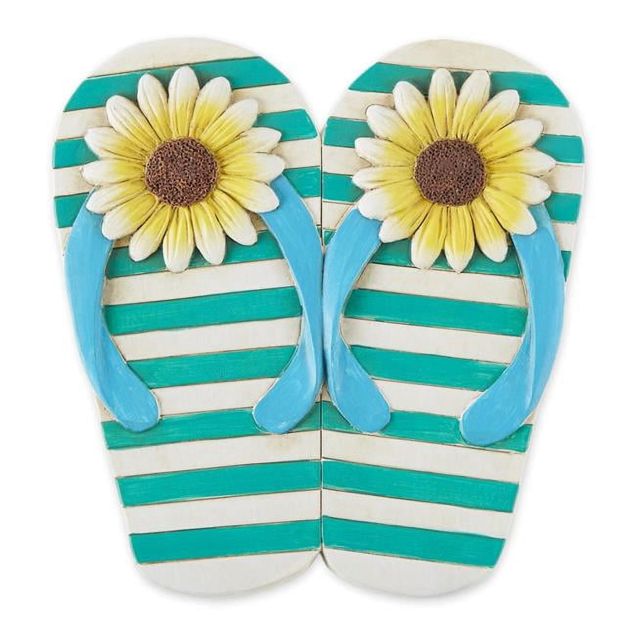 SUNFLOWER STRIPE FLIP FLOP STEPPING STONE - Walmart.com