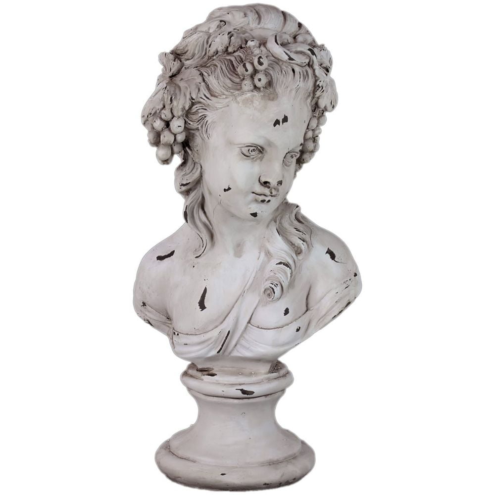 Cement French Woman From Rococo Era Bust On A Pedestal - Walmart.com