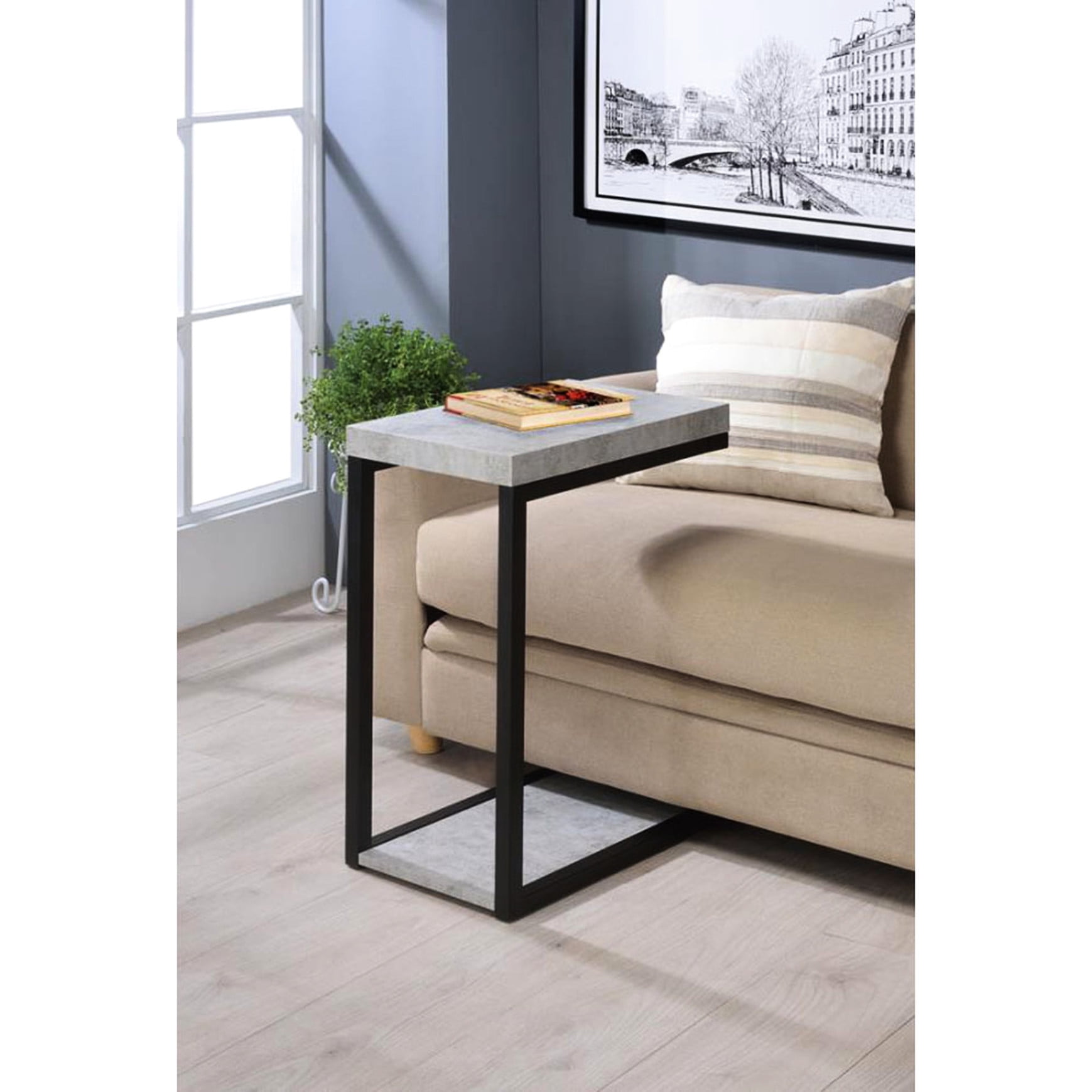 Cement Grey Snack Table - Natural Concrete Influence - Used for Drinks ...